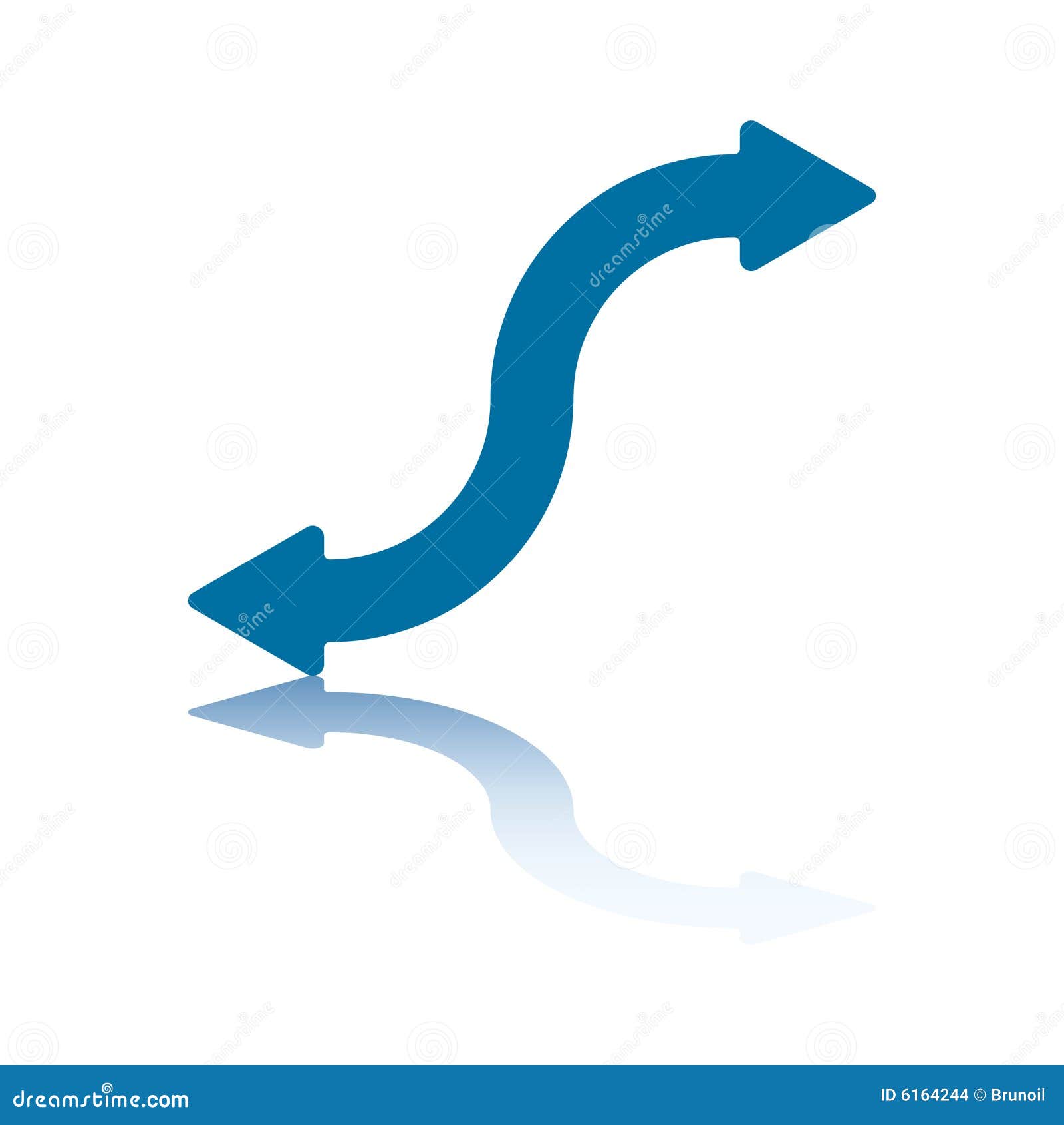 Wiggly Arrow stock vector. Illustration of navigator, inform - 6164244