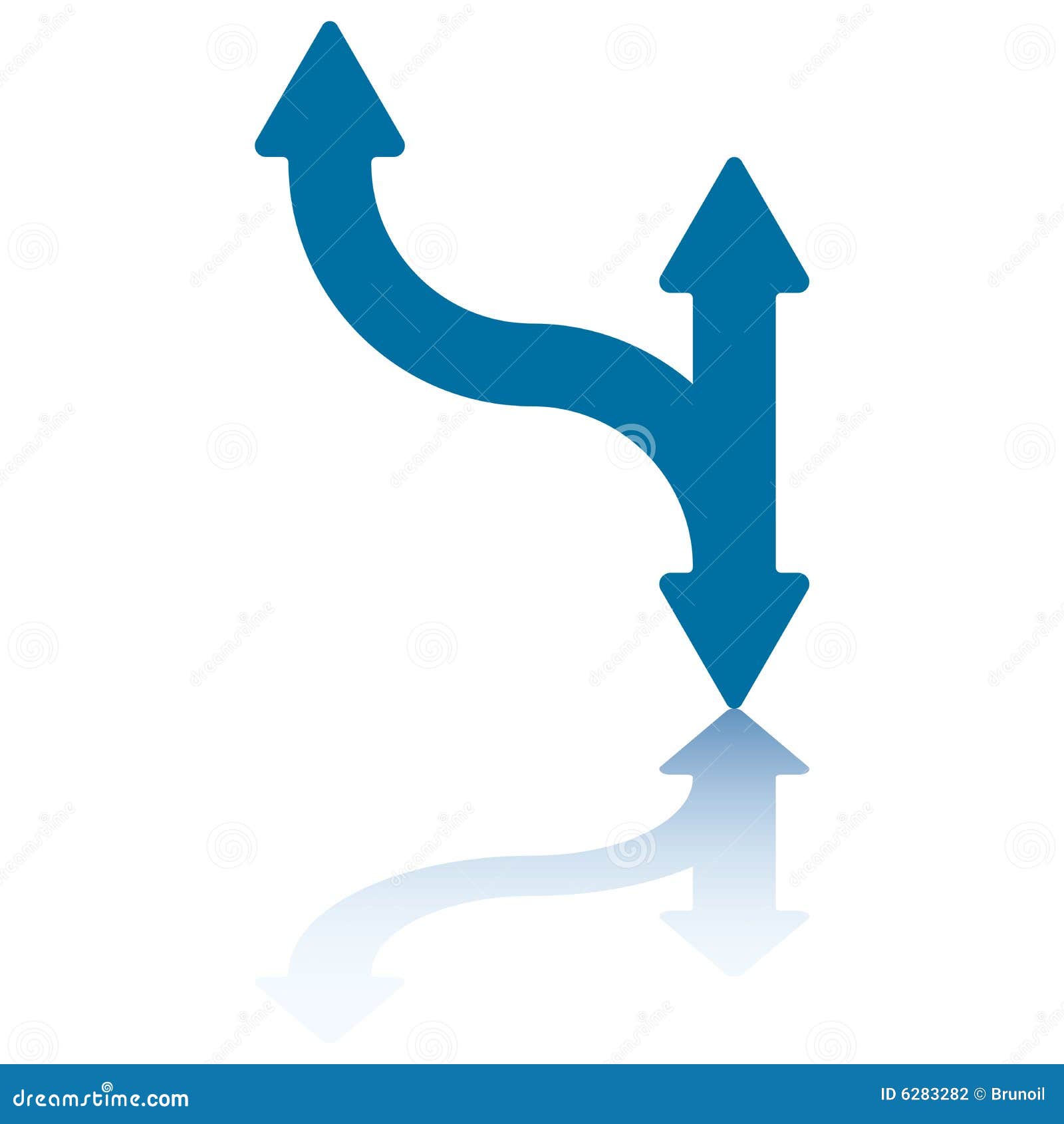 Wiggly Arrow Three Arowheads Stock Vector - Illustration of sinuous ...