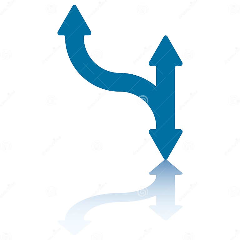 Wiggly Arrow Three Arowheads Stock Vector - Illustration of sinuous ...