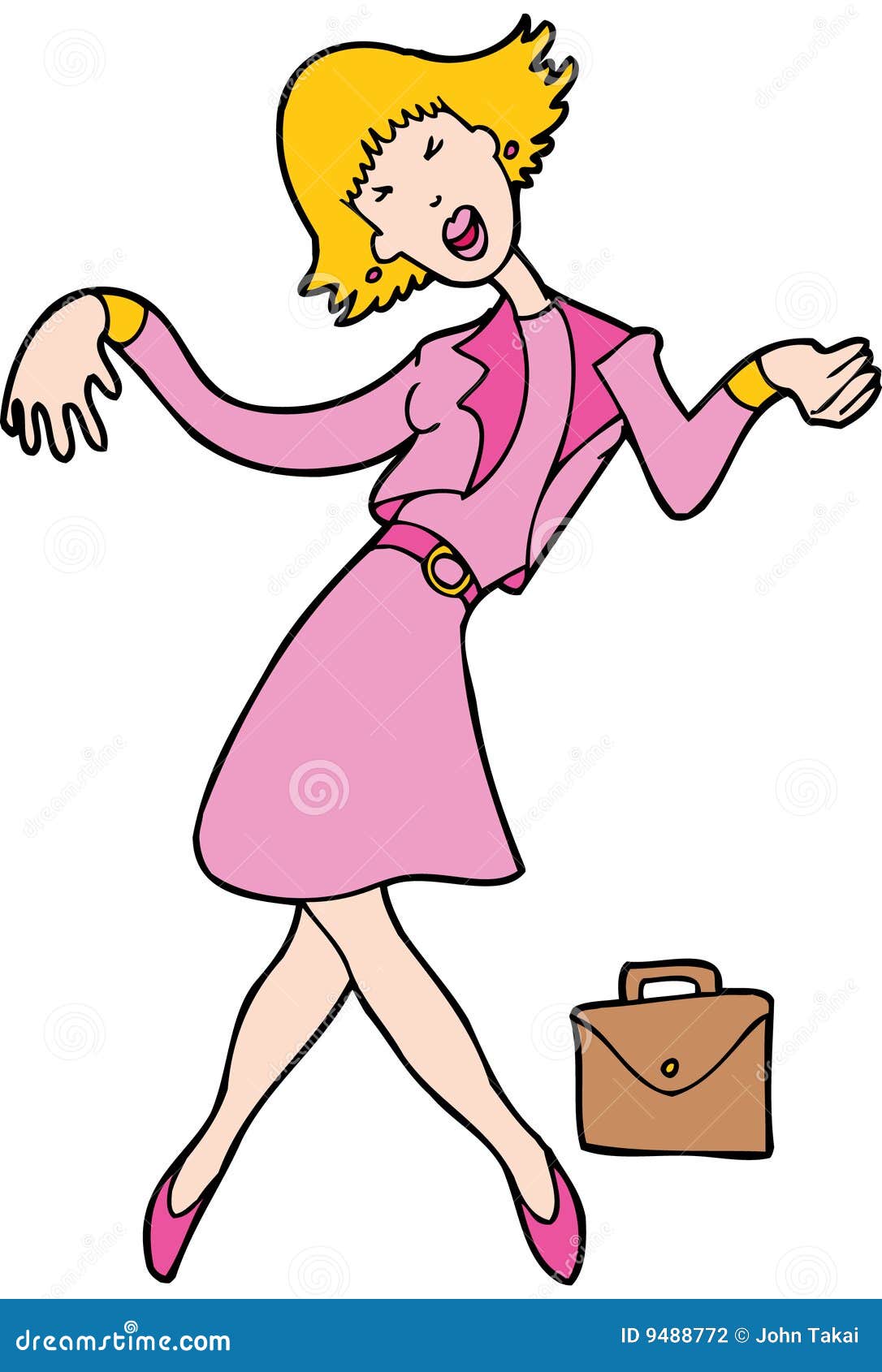 Wiggly Woman stock vector. Illustration of wiggle, happy - 9488772