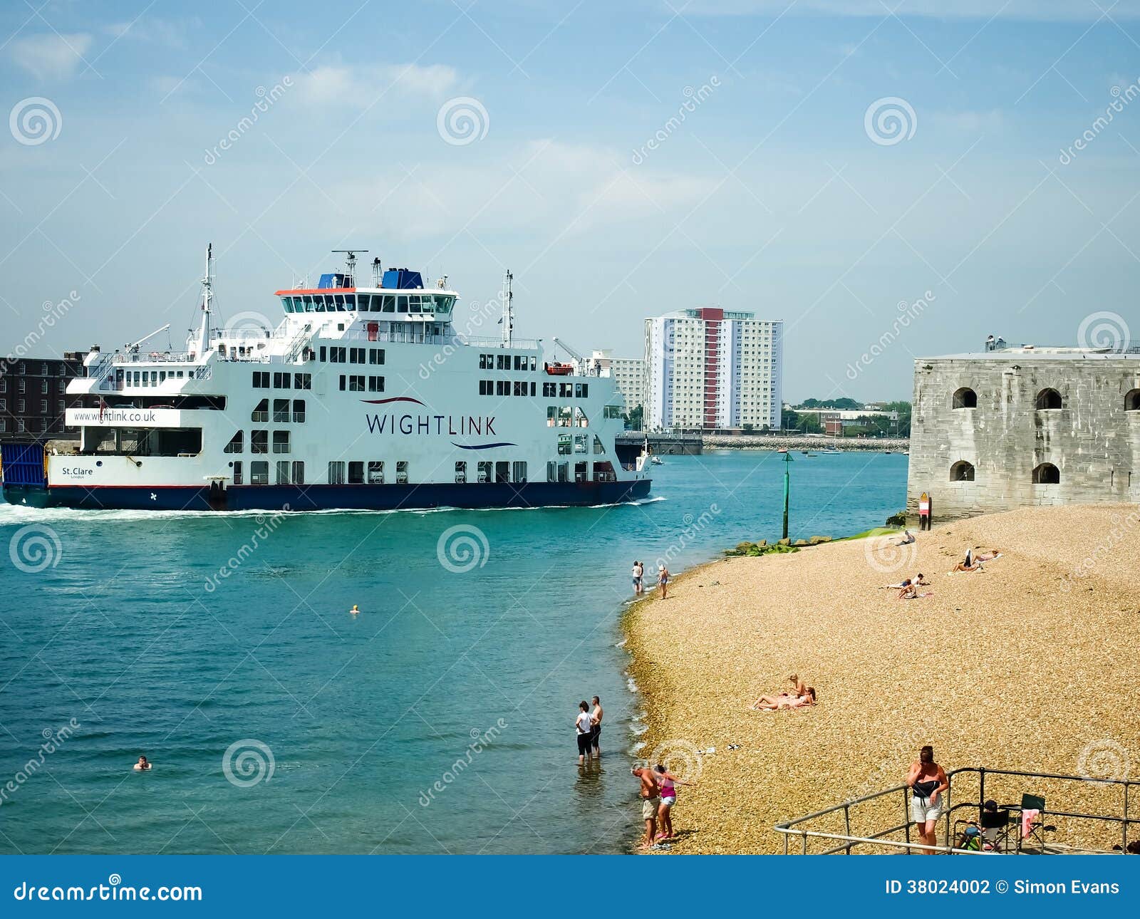 Wightlink Ferry Entering Portsmouth Harbour Editorial Photography ...