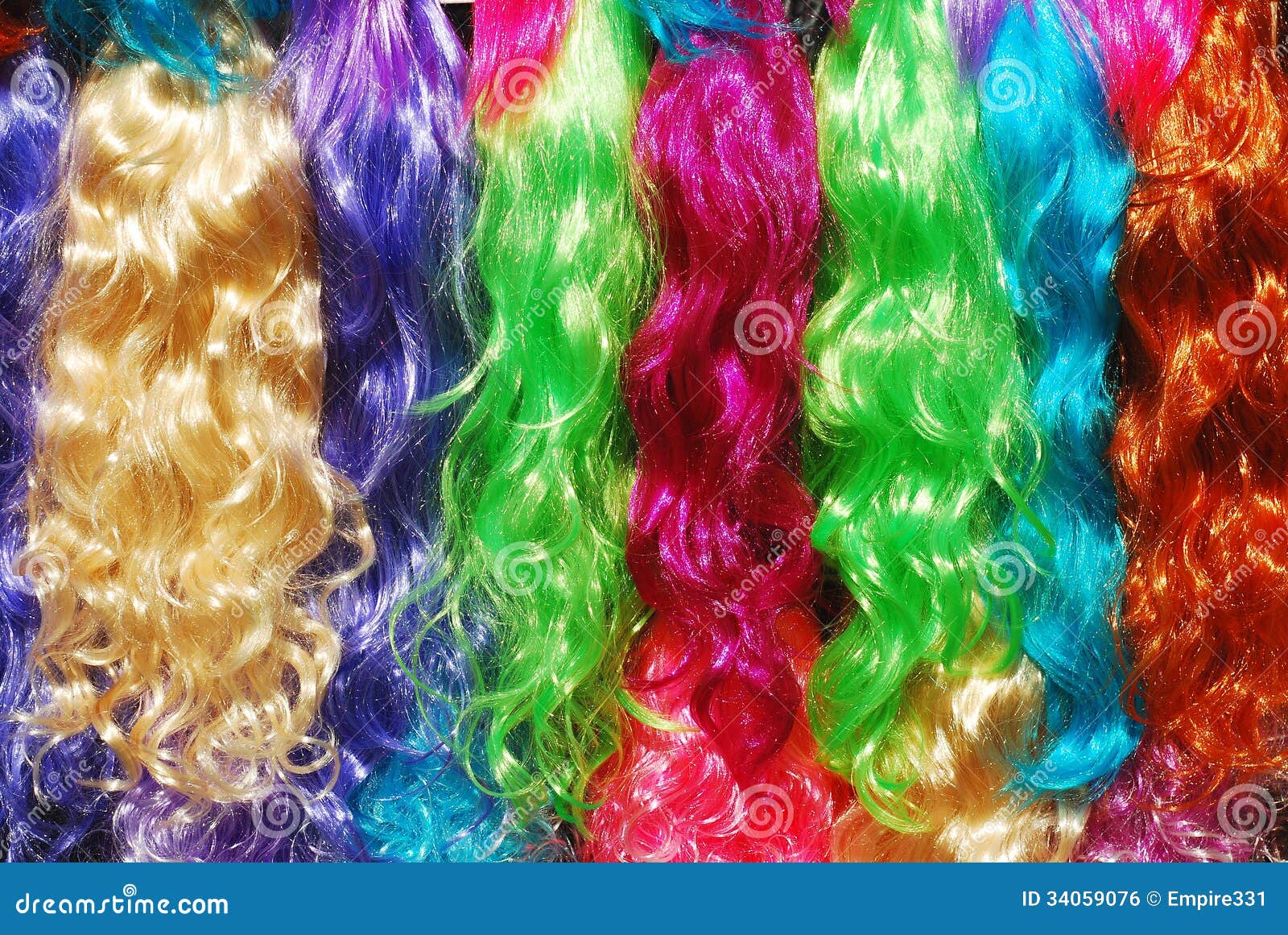 Wigs stock photo. Image of colored, colourful, coloured - 34059076