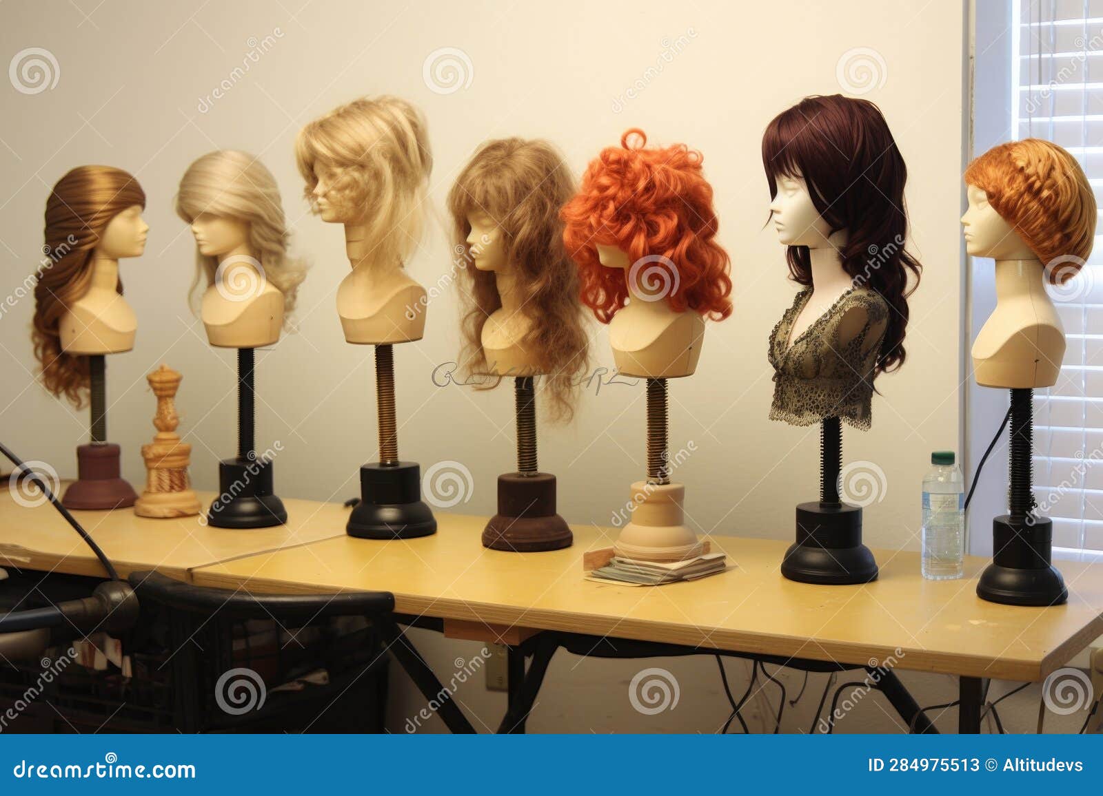Wigs in Progress, Showing Different Stages Stock Illustration ...
