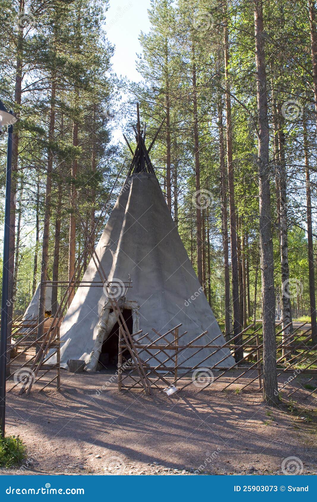 Wigwam in the forest stock image. Image of meadow, trees - 25903073
