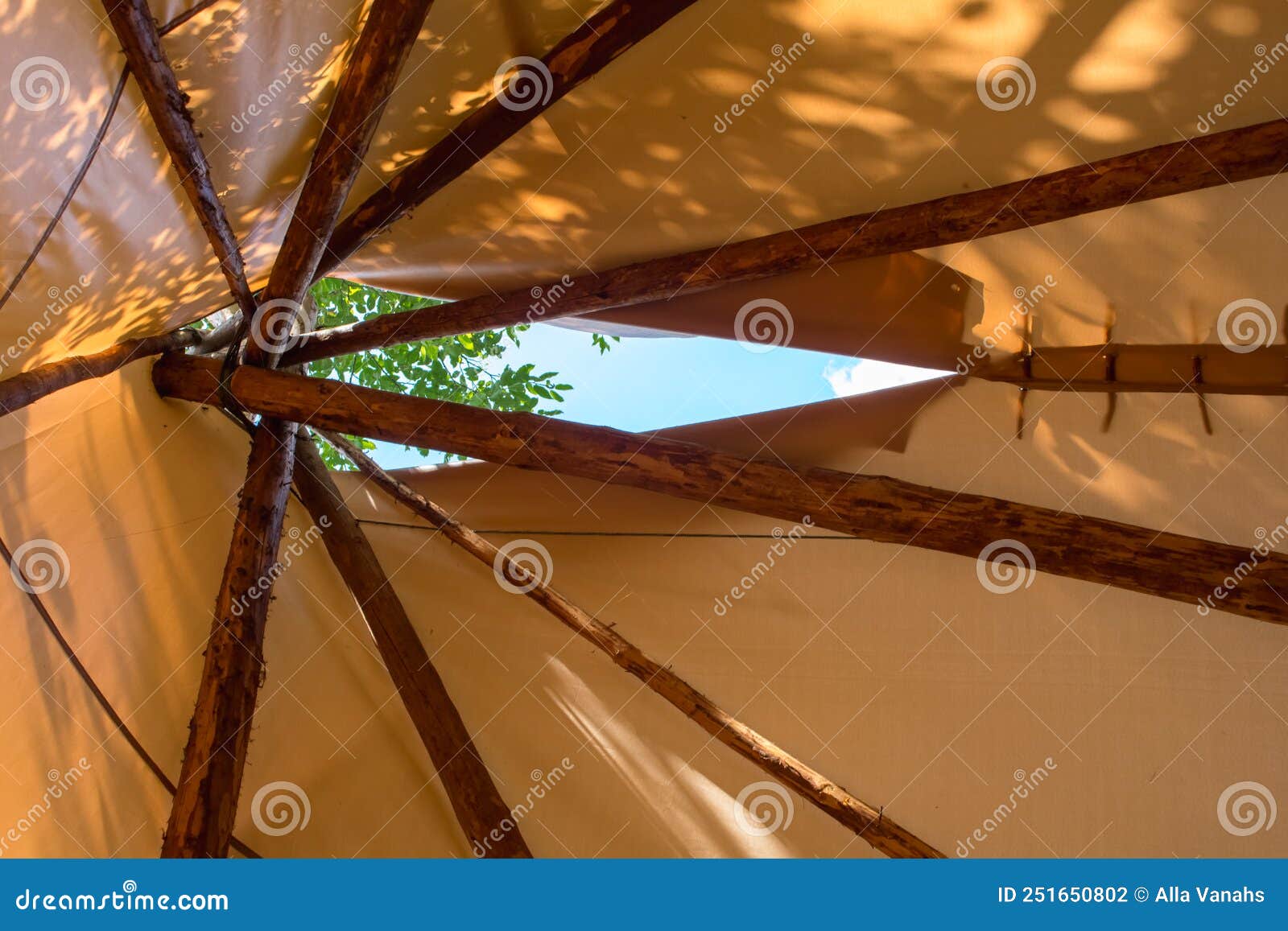Wigwam from inside stock photo. Image of adventure, wigwam - 251650802