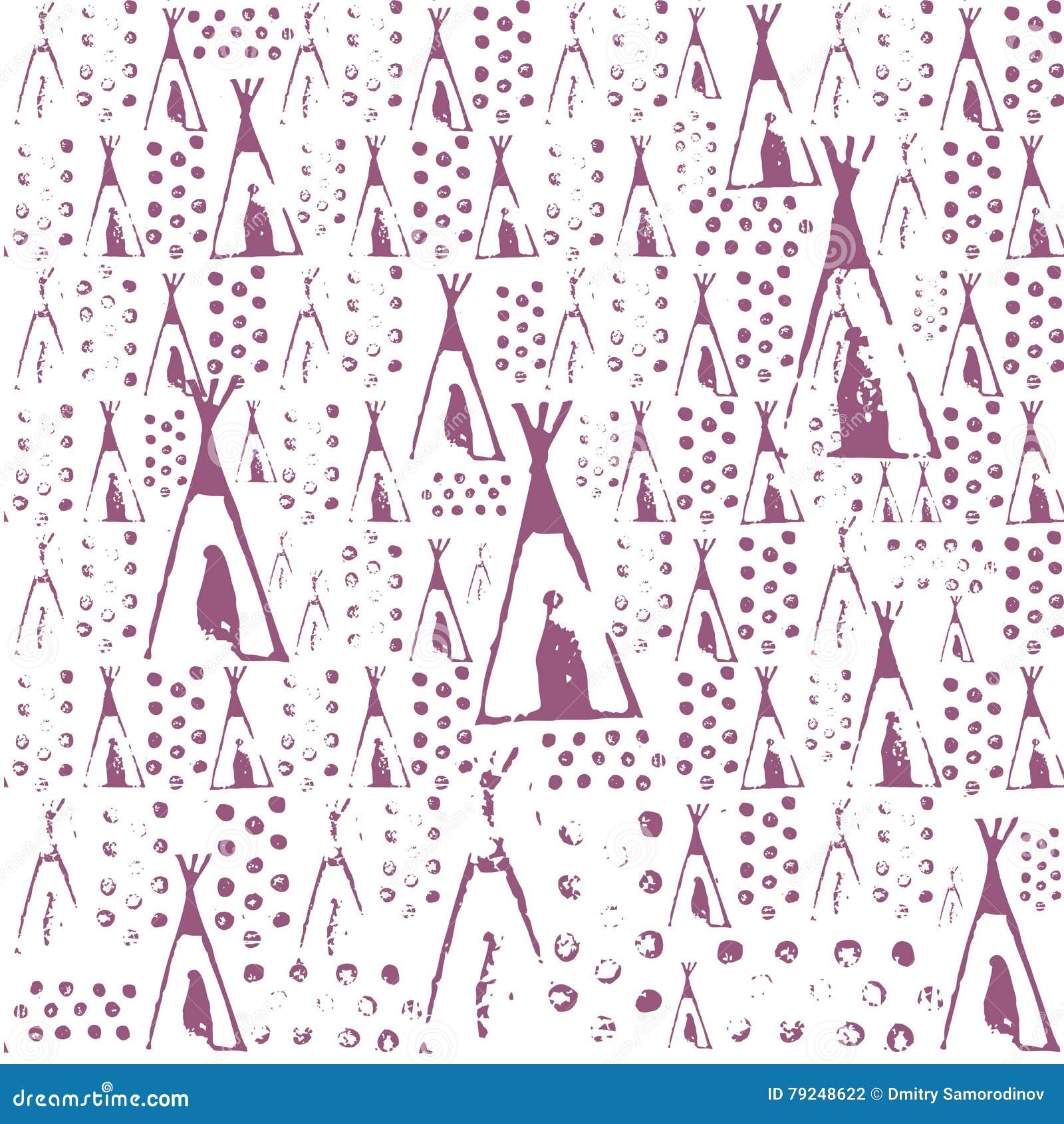 Wigwam seamless texture stock illustration. Illustration of feather ...