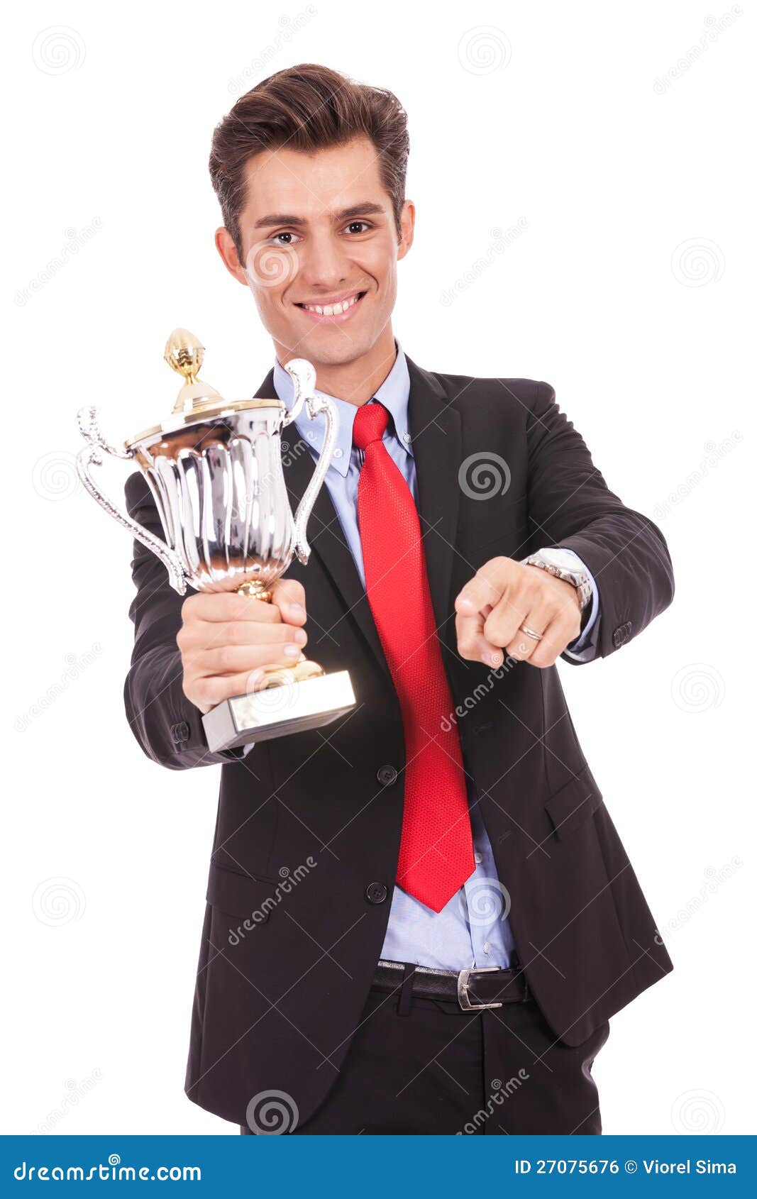 Wij hebben een winnaar! stock foto. Image of geef, één - 27075676