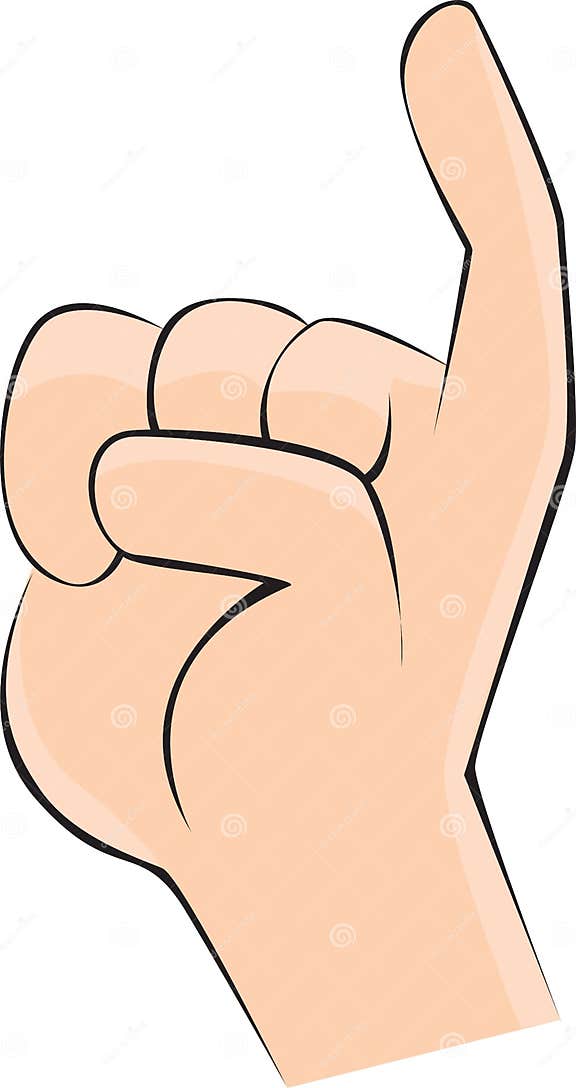 Wijs op vinger vector illustratie. Illustration of taal - 29511668