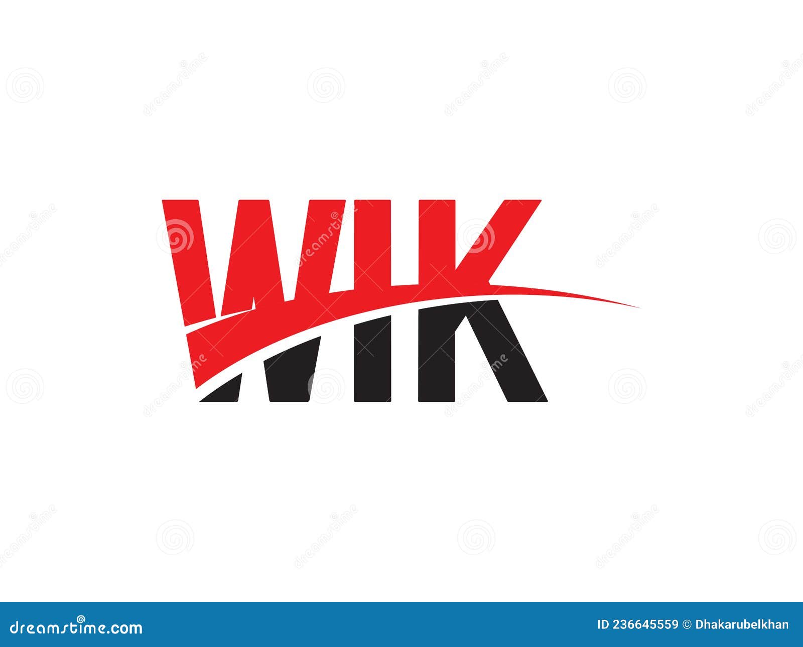 WIK Letter Initial Logo Design Vector Illustration Stock Vector ...