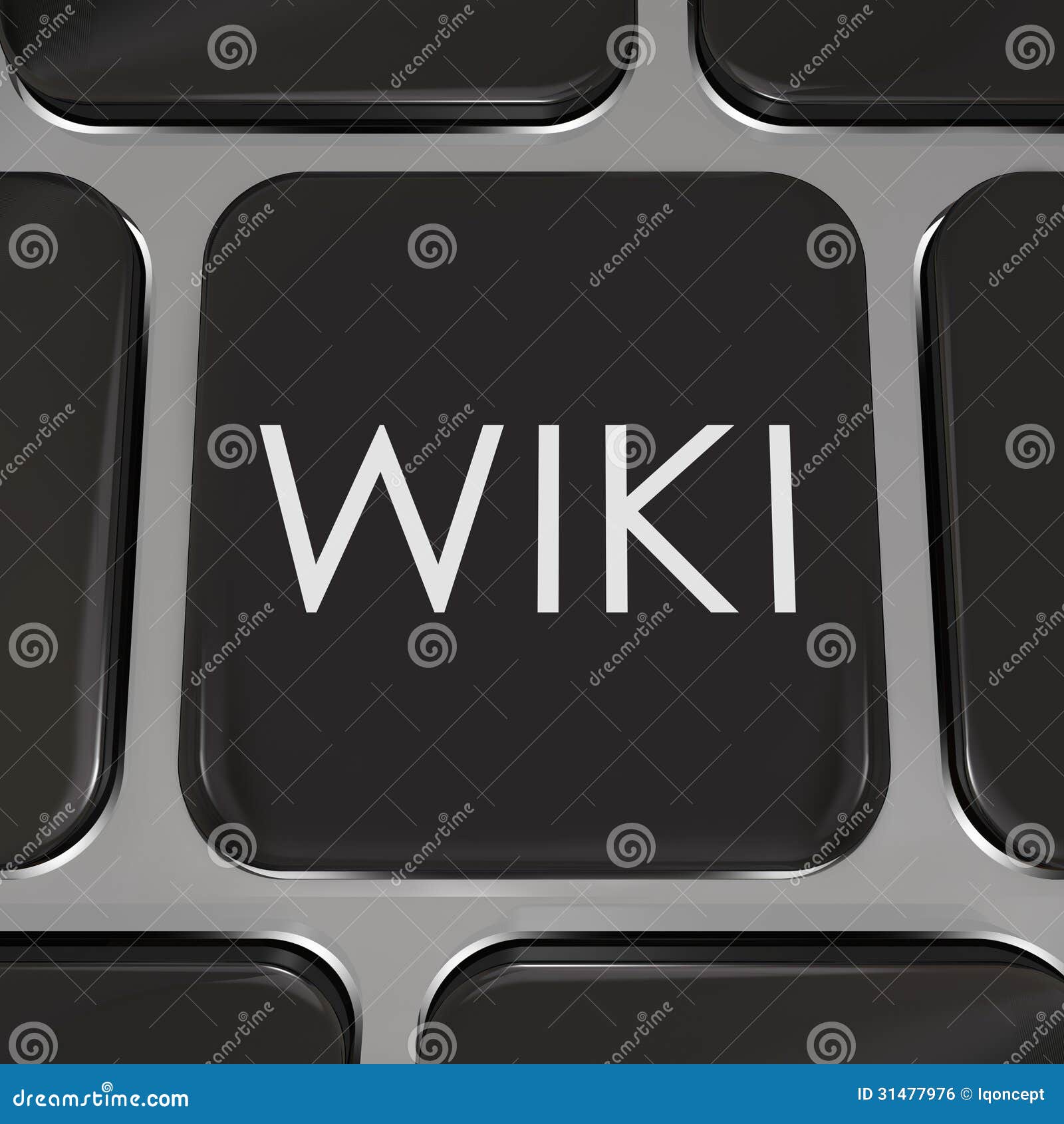 Wiki Computer Key Website Button Edit Information Stock Illustration ...