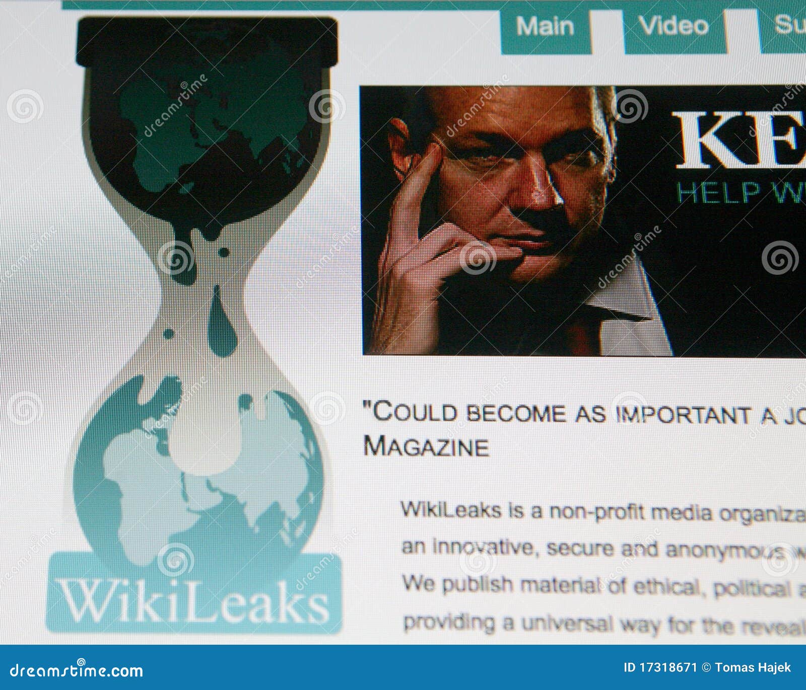 WikiLeaks homepage editorial photo. Image of cables, states - 17318671