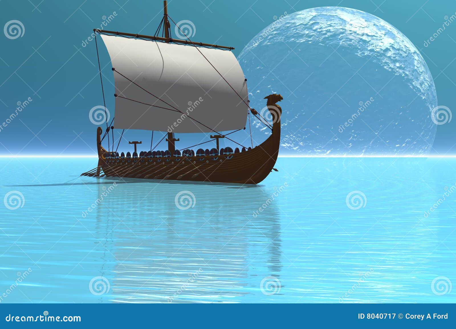 Wikinger-Lieferung 2 stock abbildung. Illustration von segel - 8040717