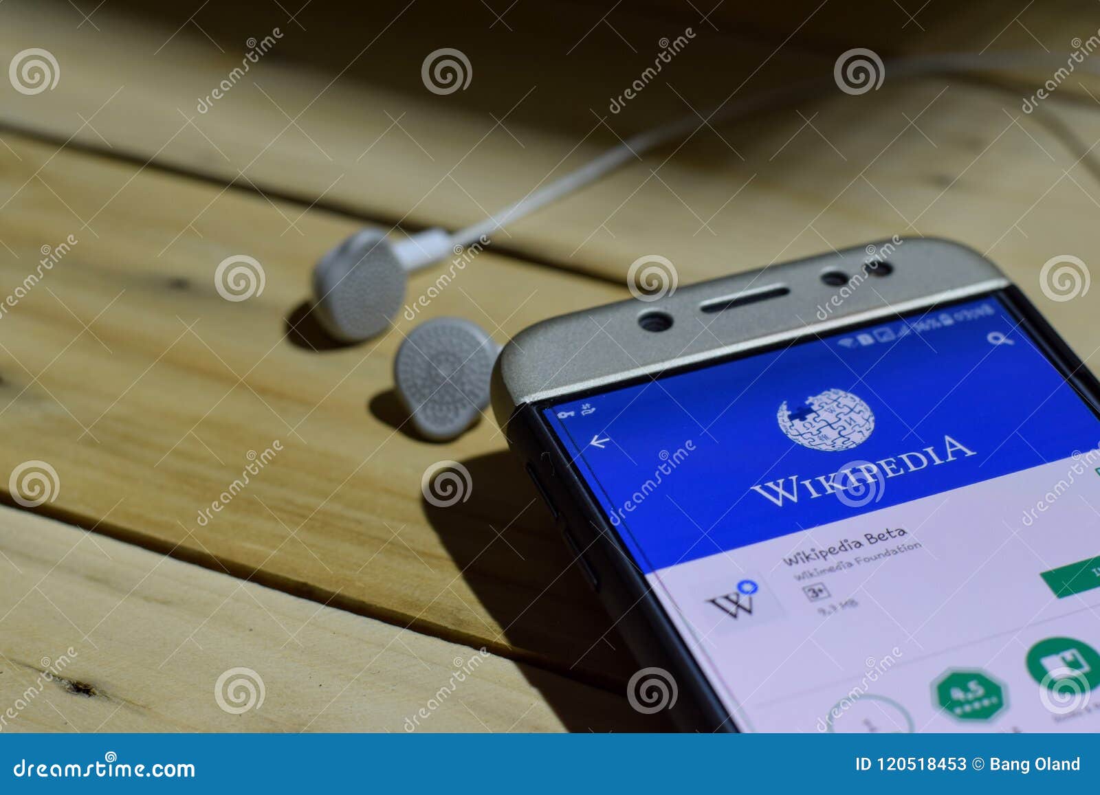 Wikipedia Beta Dev Application on Smartphone Screen. Wikipedia Beta is ...