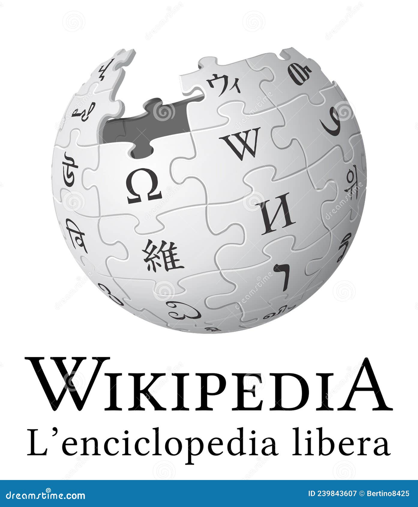 Wikipedia Logo editorial photography. Image of vector - 239843607