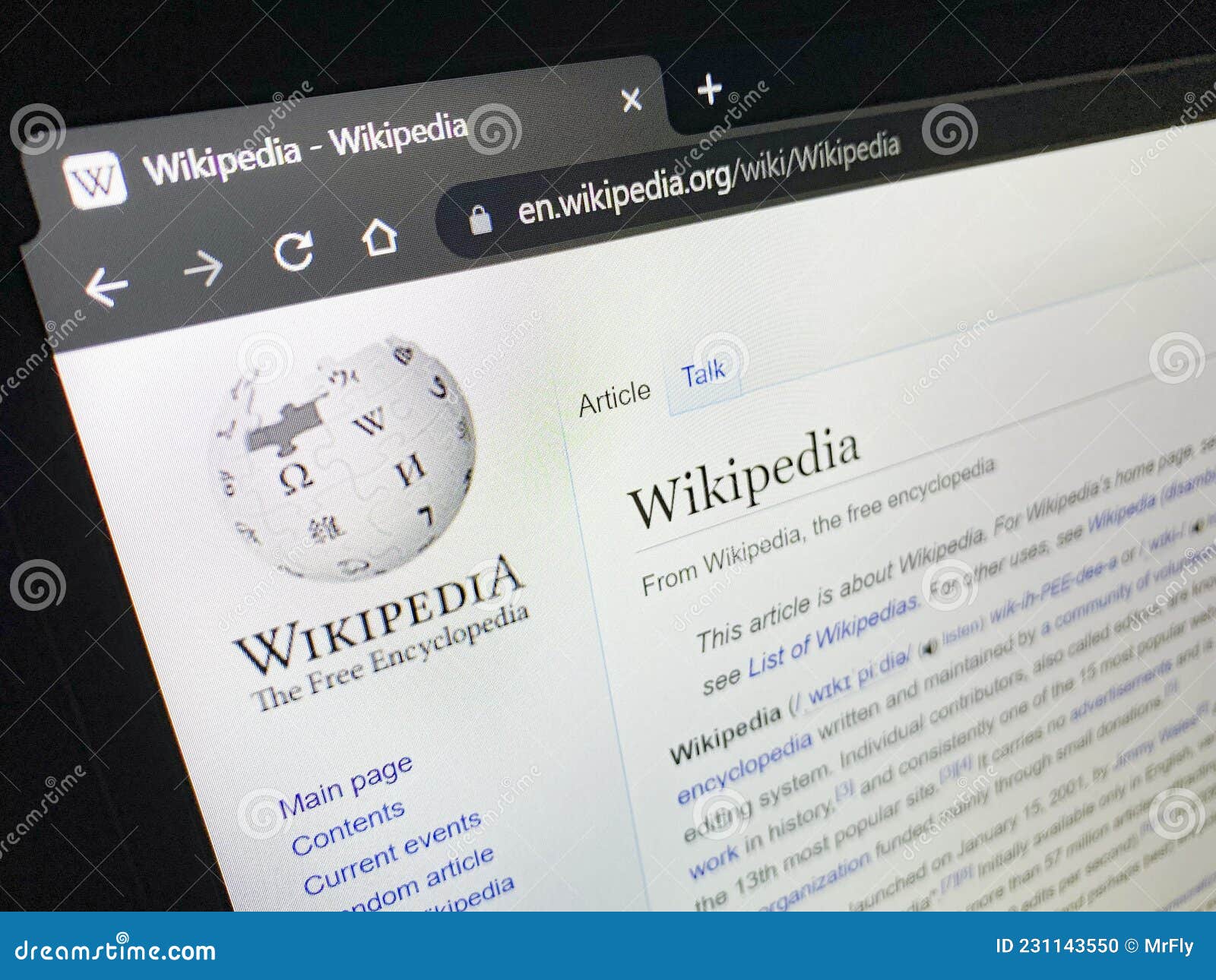 Wikipedia Web Page on Computer Screen Editorial Image - Image of macro ...
