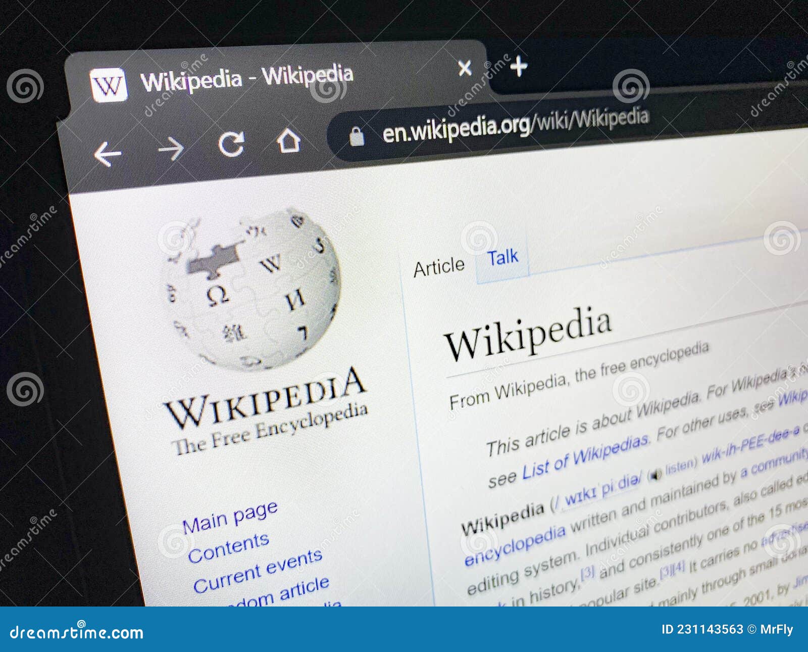 Wikipedia Web Page on Computer Screen Editorial Stock Photo - Image of ...