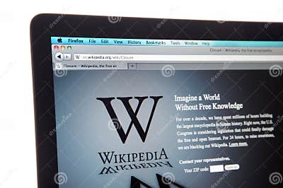 Wikipedia Website during the Internet Blackout Editorial Stock Photo ...