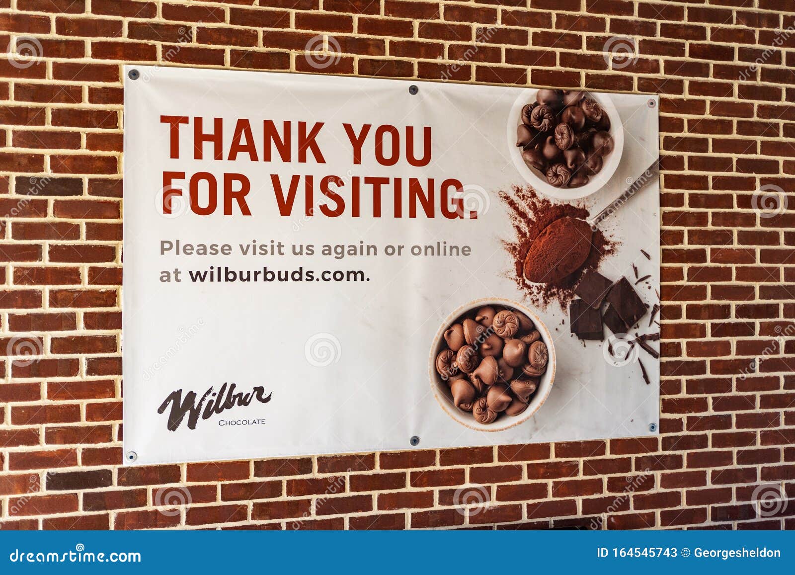 Wilbur Chocolate Thank You For Visiting Sign Editorial Photo ... Wilbur Chocolate Thank You For Visiting Sign Editorial Photo ...