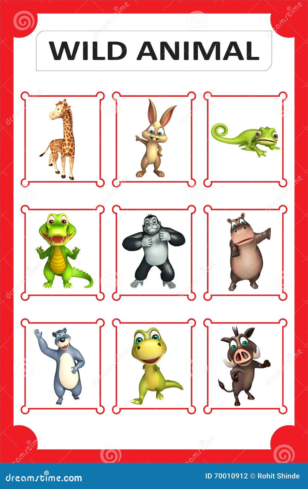 Wild Animals Chart With Pictures For Kids Learningprodigy Charts ...