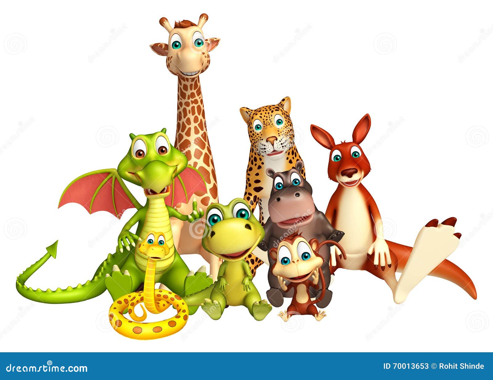 Wild animal collection stock illustration. Illustration of poster ...