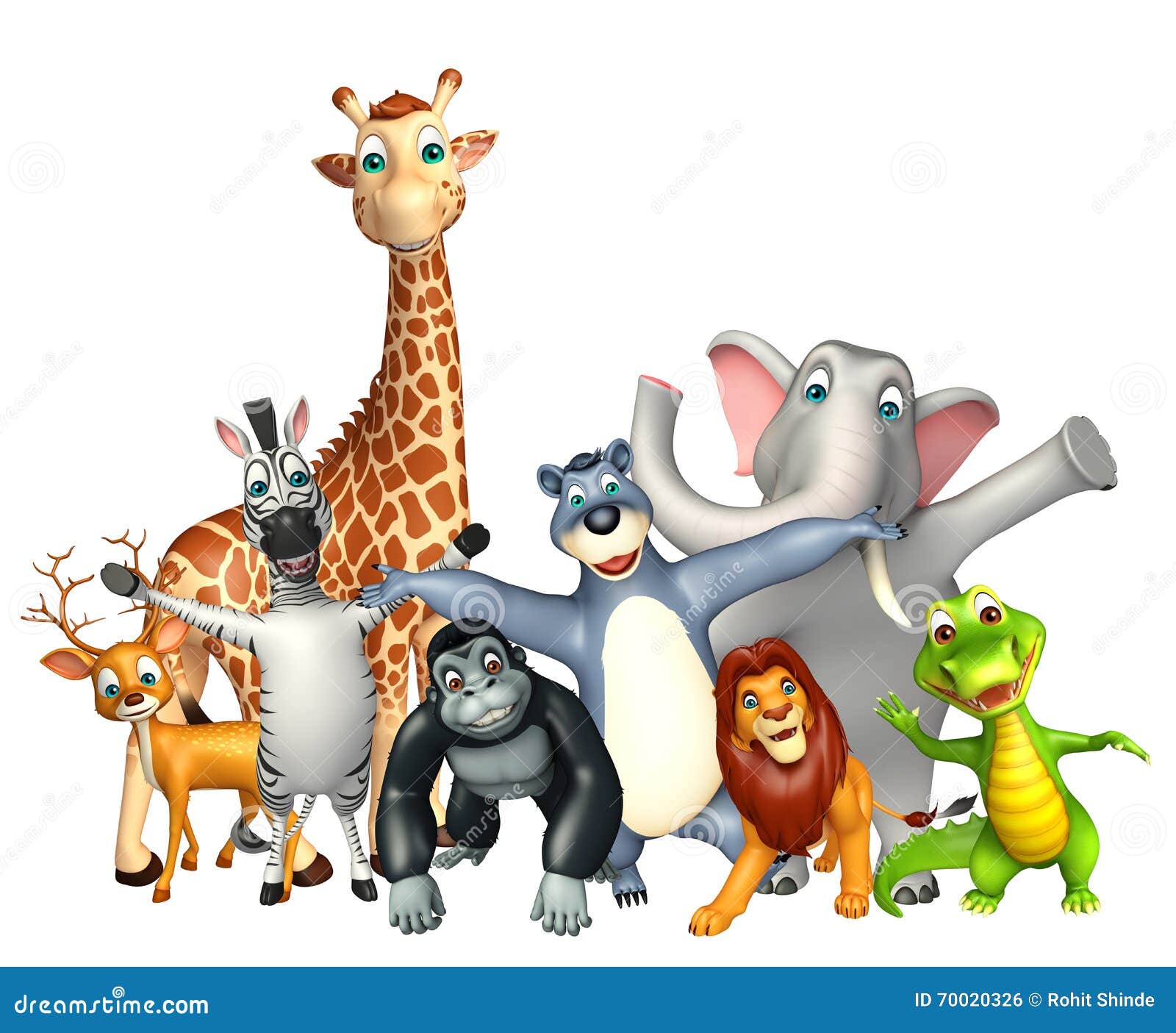 Wild animal collection stock illustration. Illustration of animals ...