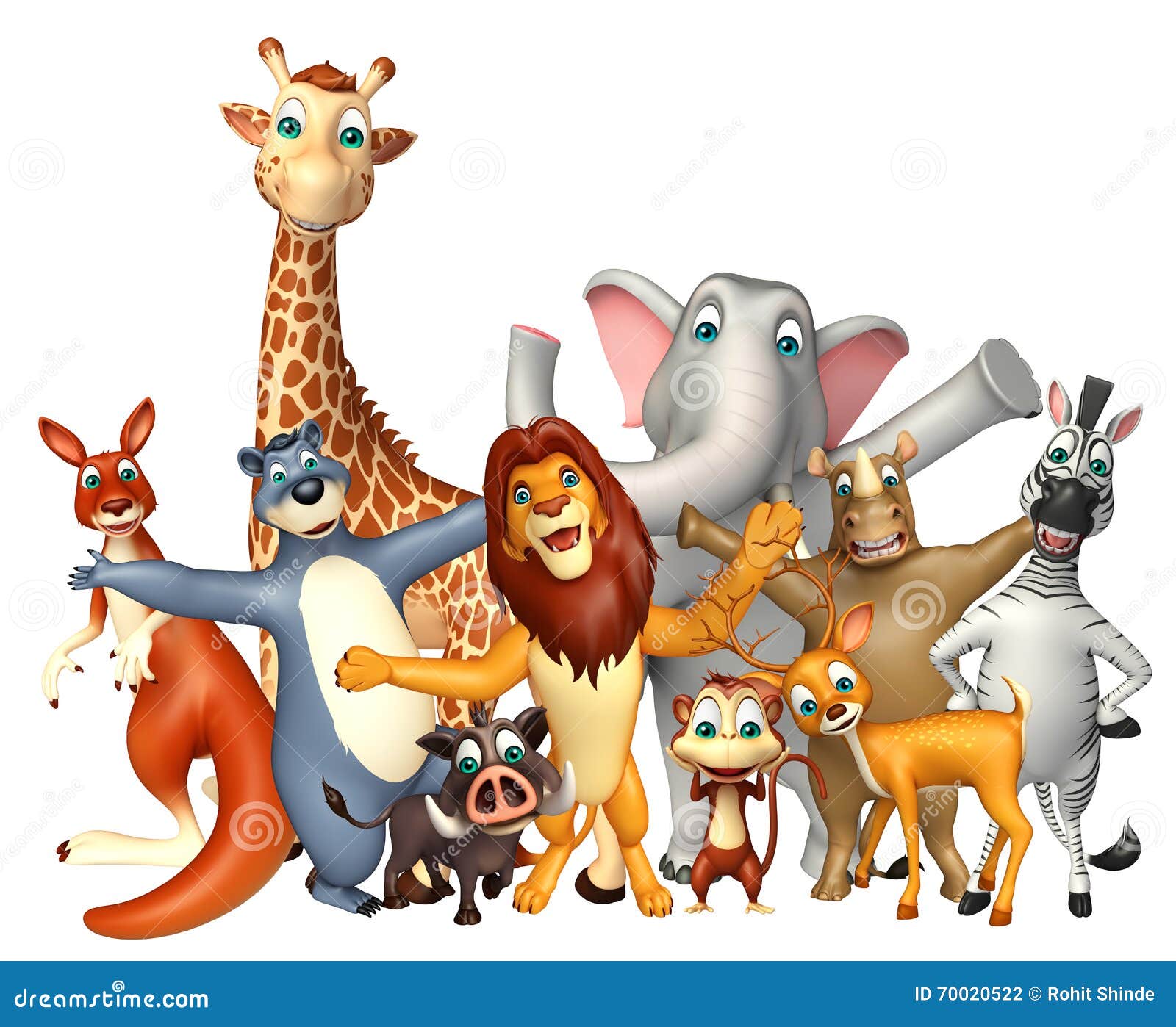 Wild animal collection stock illustration. Illustration of wild - 70020522
