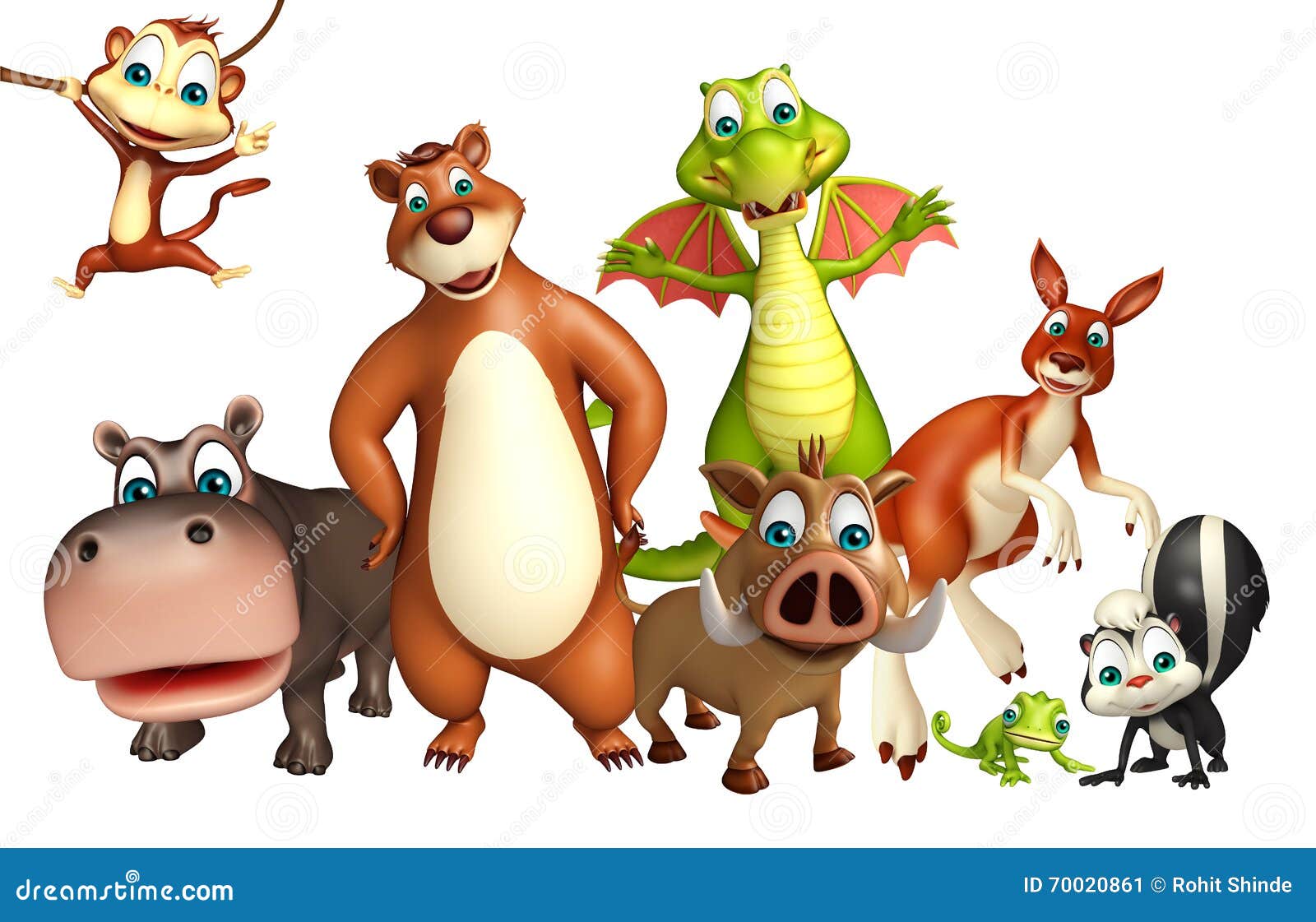 Wild animal collection stock illustration. Illustration of wildlife ...