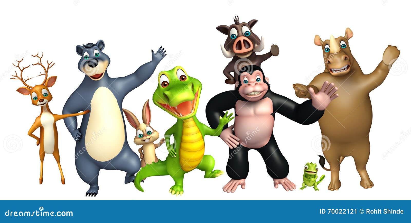 Wild animal collection stock illustration. Illustration of forest ...