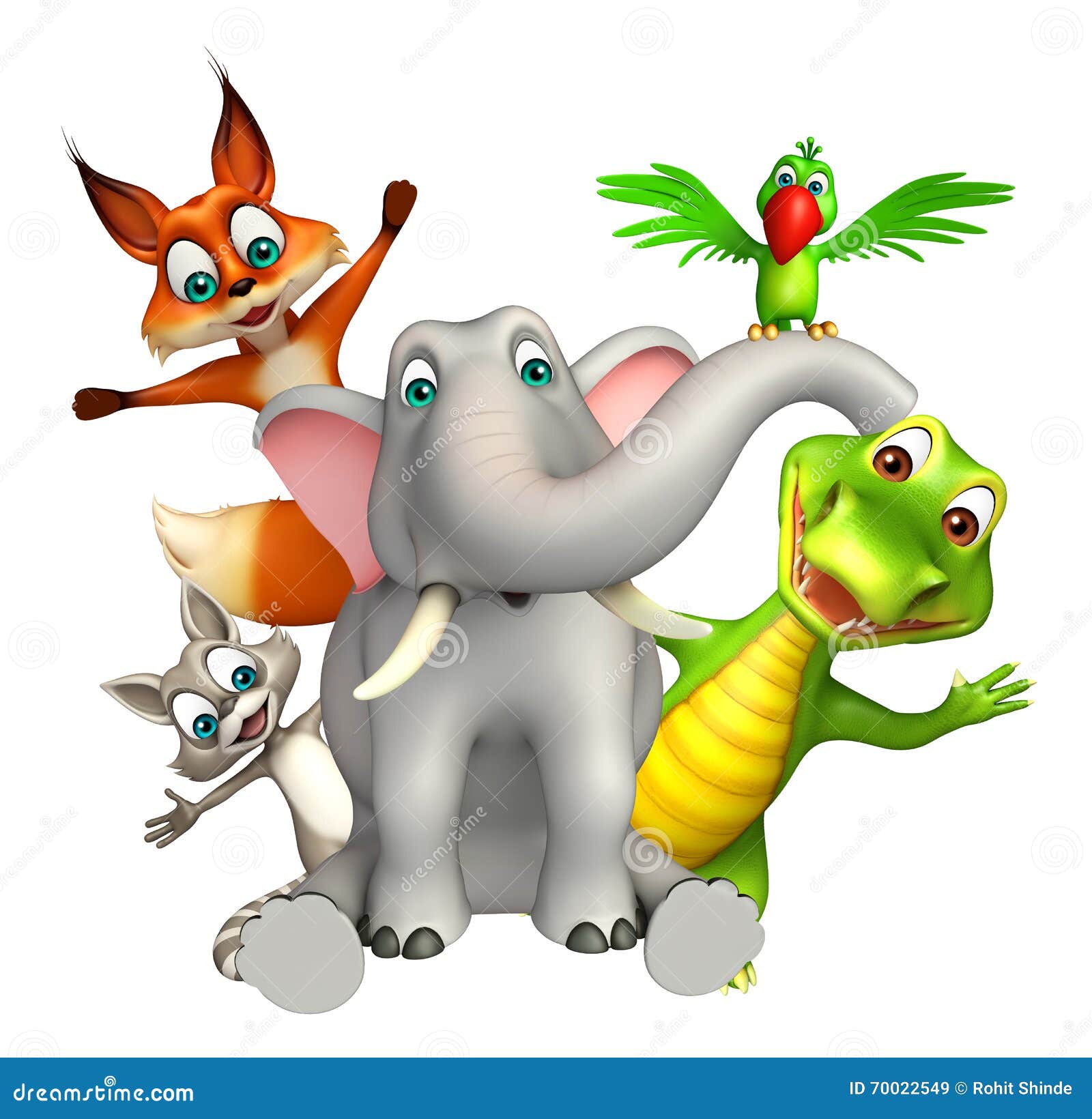 Wild animal collection stock illustration. Illustration of education ...
