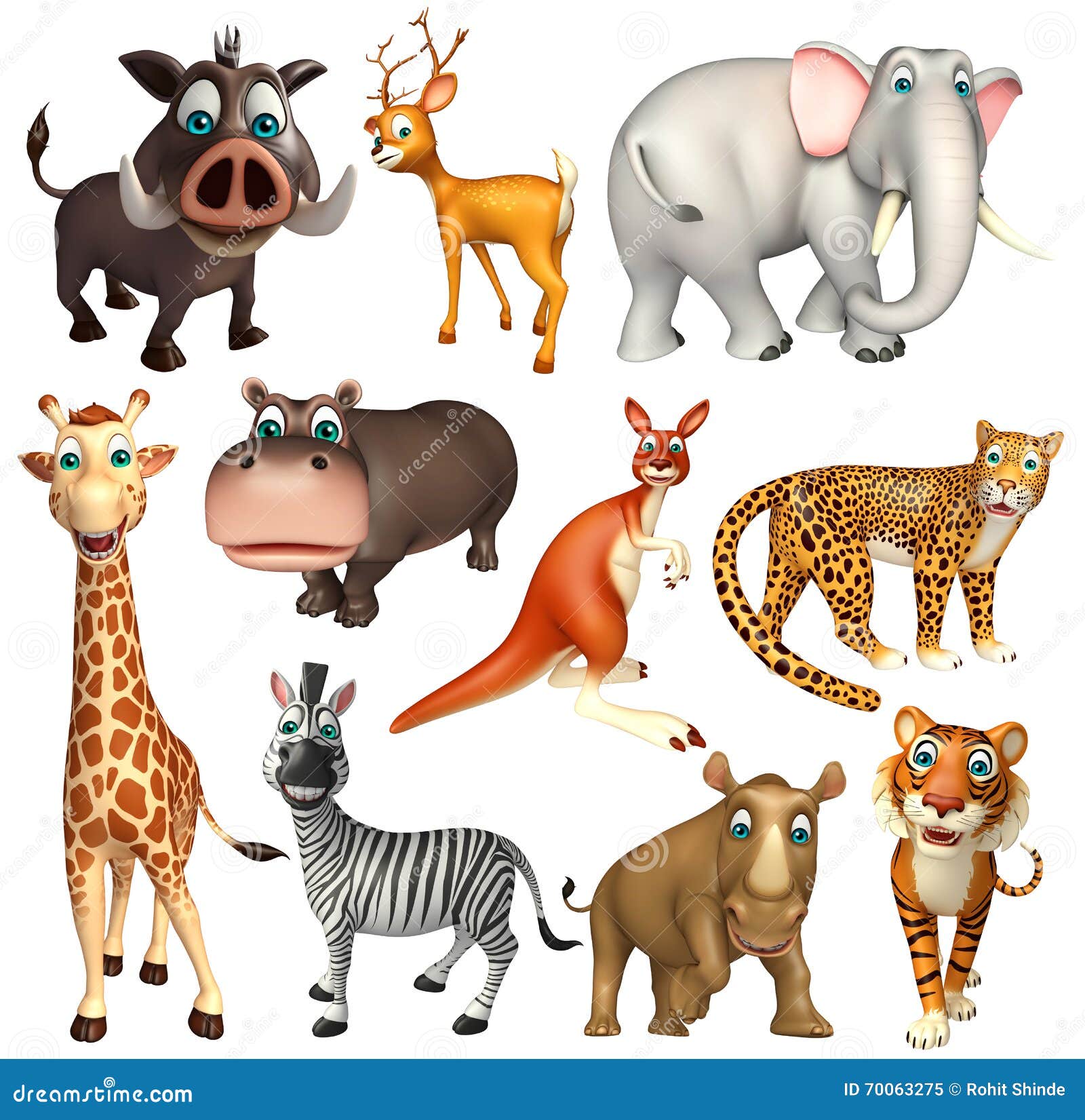 Wild animal collection stock illustration. Illustration of forest ...