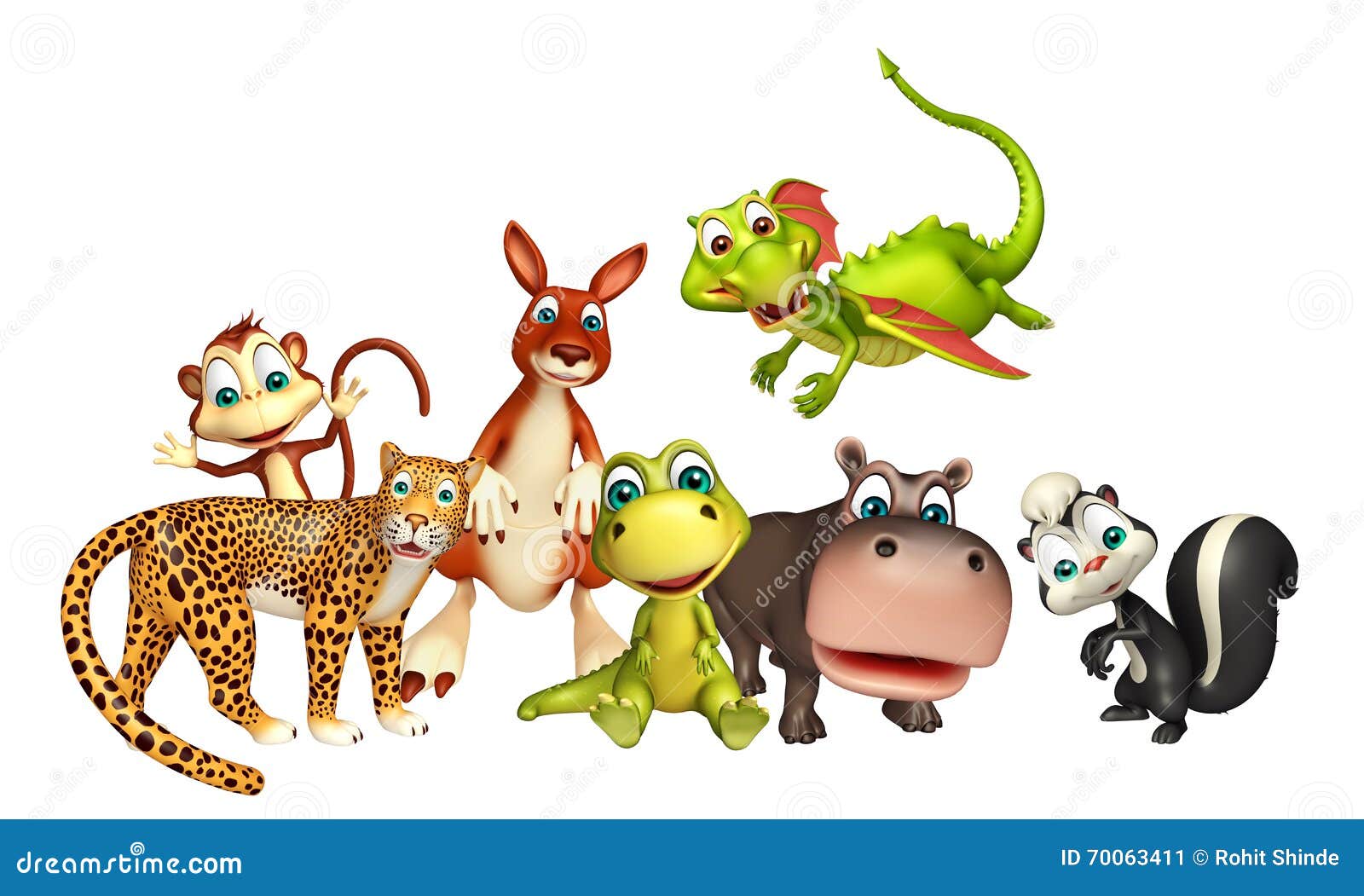 Wild animal collection stock illustration. Illustration of school ...