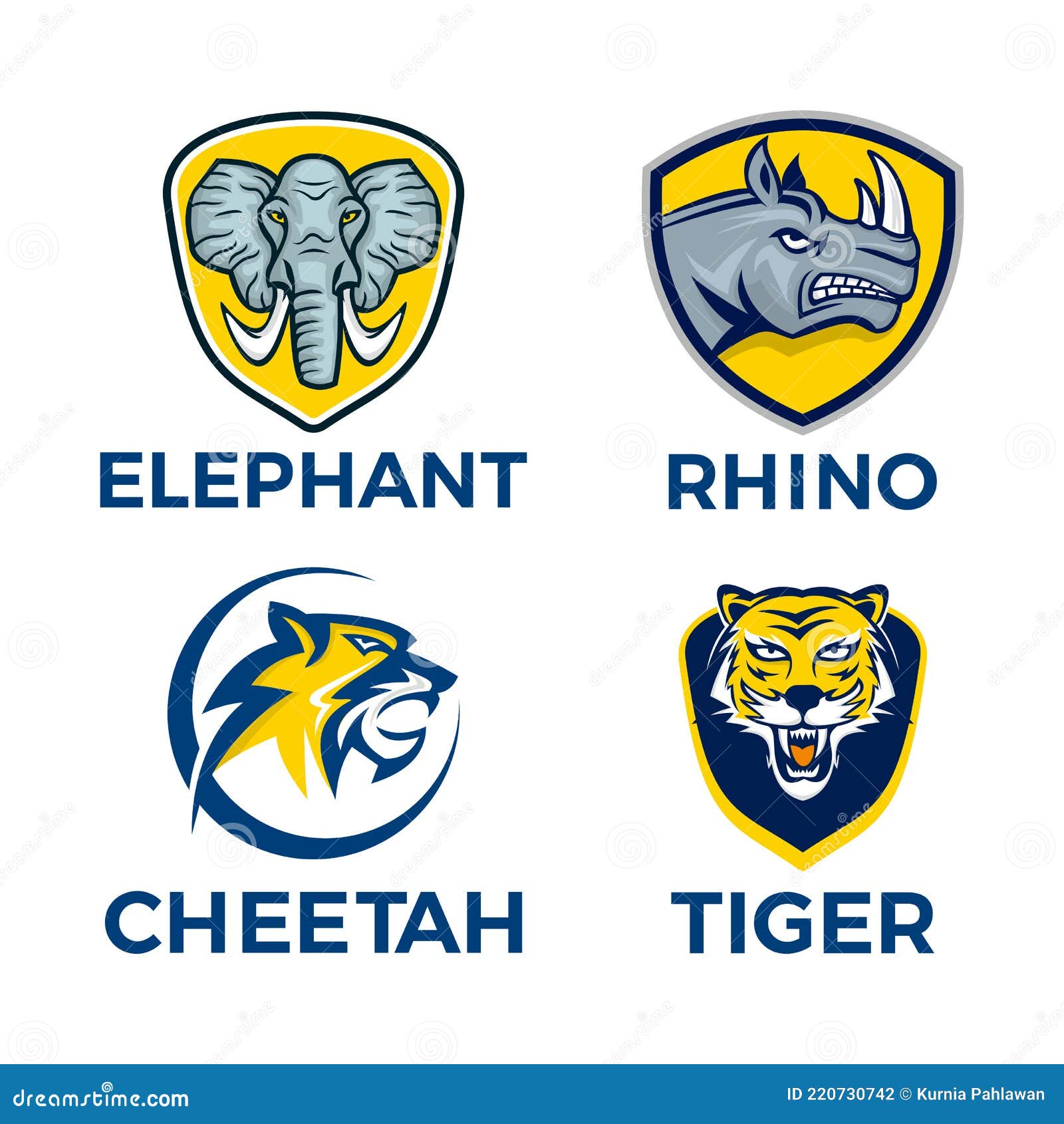 Wild Animal Emblem Logo , Animal Logo Vector Stock Illustration ...