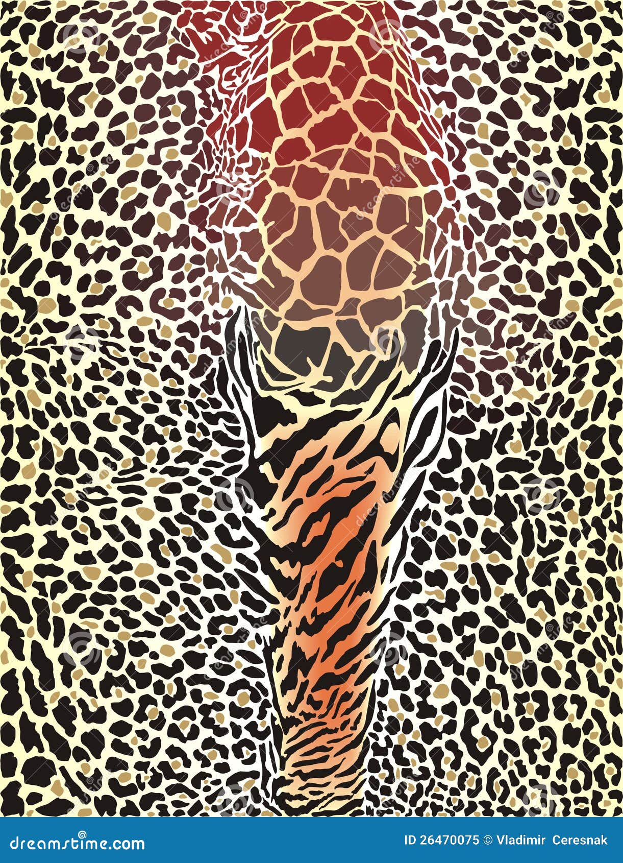 Wild Animal Pattern Printed Background Stock Vector - Illustration of ...