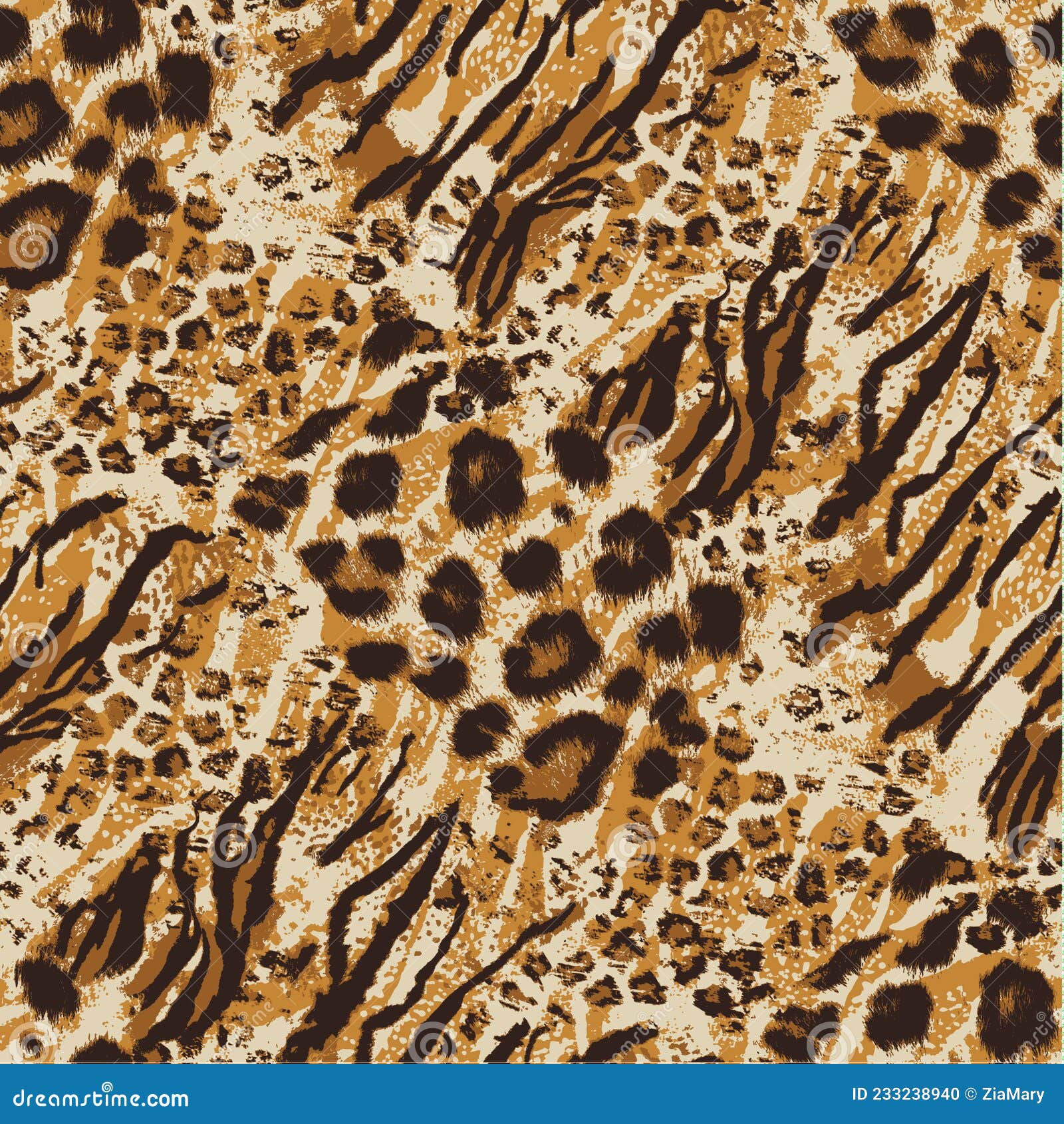 Wild Animal Skins Patchwork Wallpaper Stock Vector - Illustration of ...