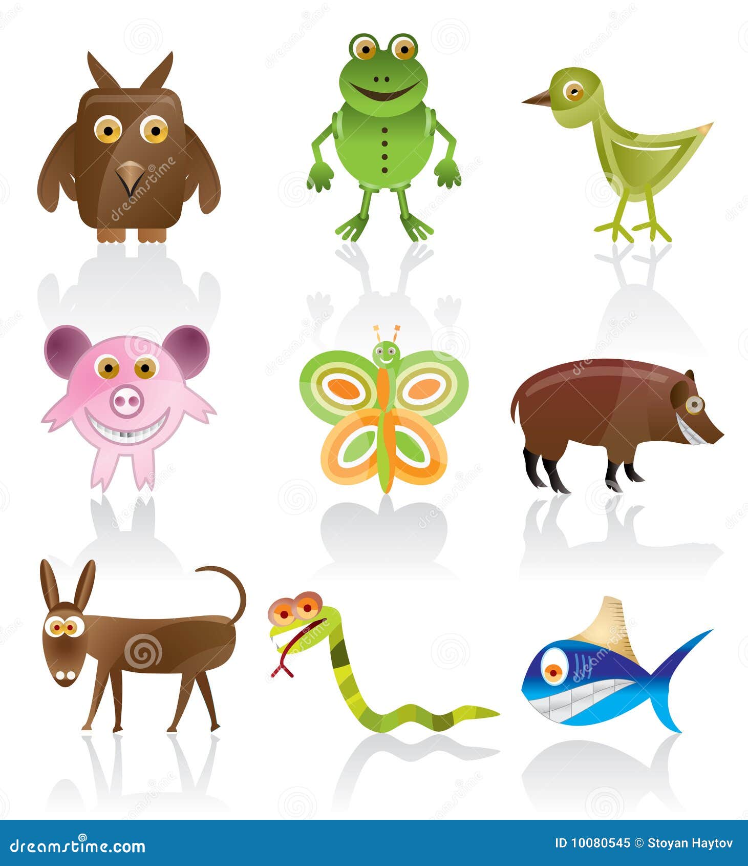 Wild animal vectors stock vector. Illustration of plaything - 10080545