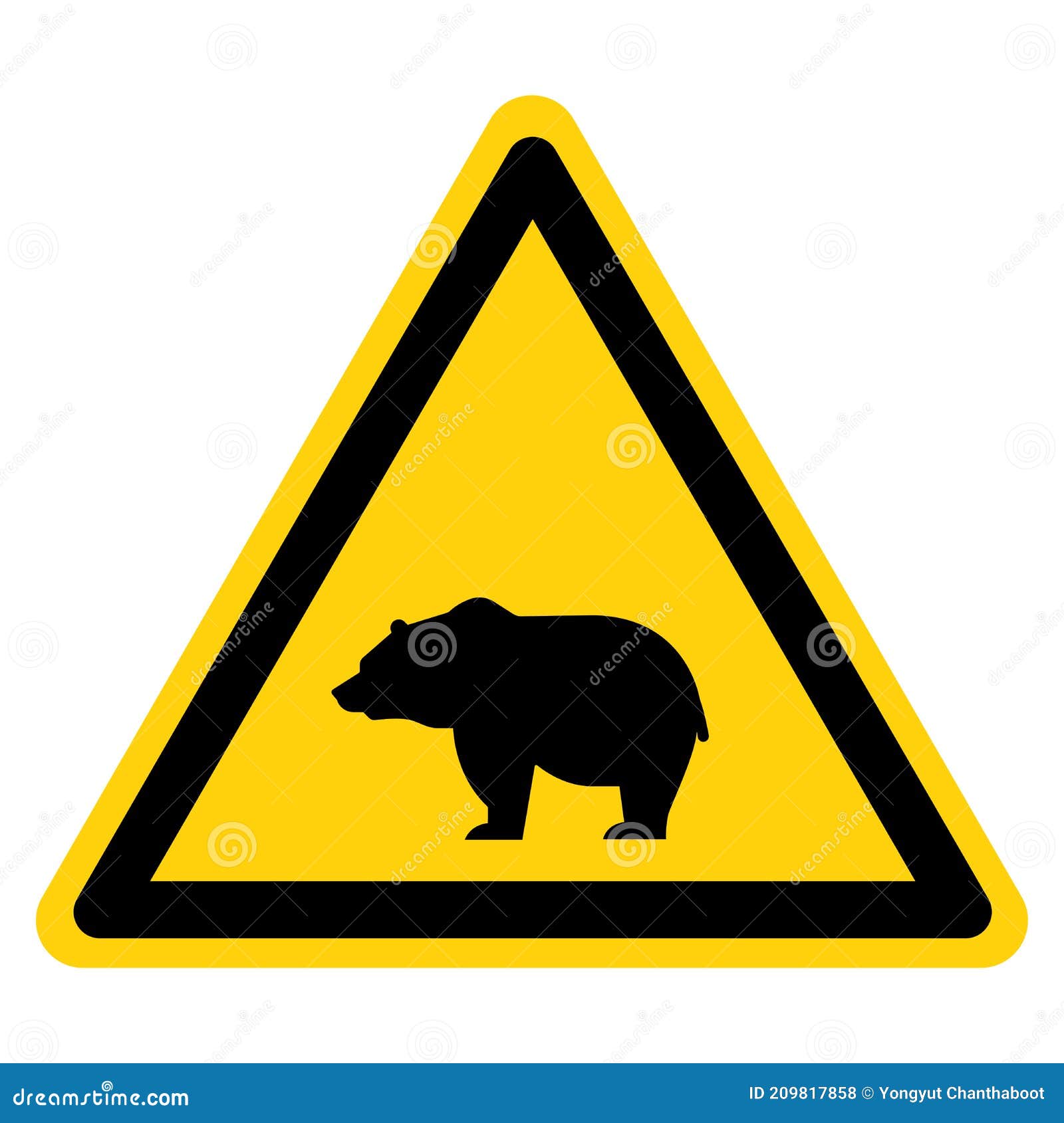 Wild Animals Area Symbol Sign, Vector Illustration, Isolate on White ...