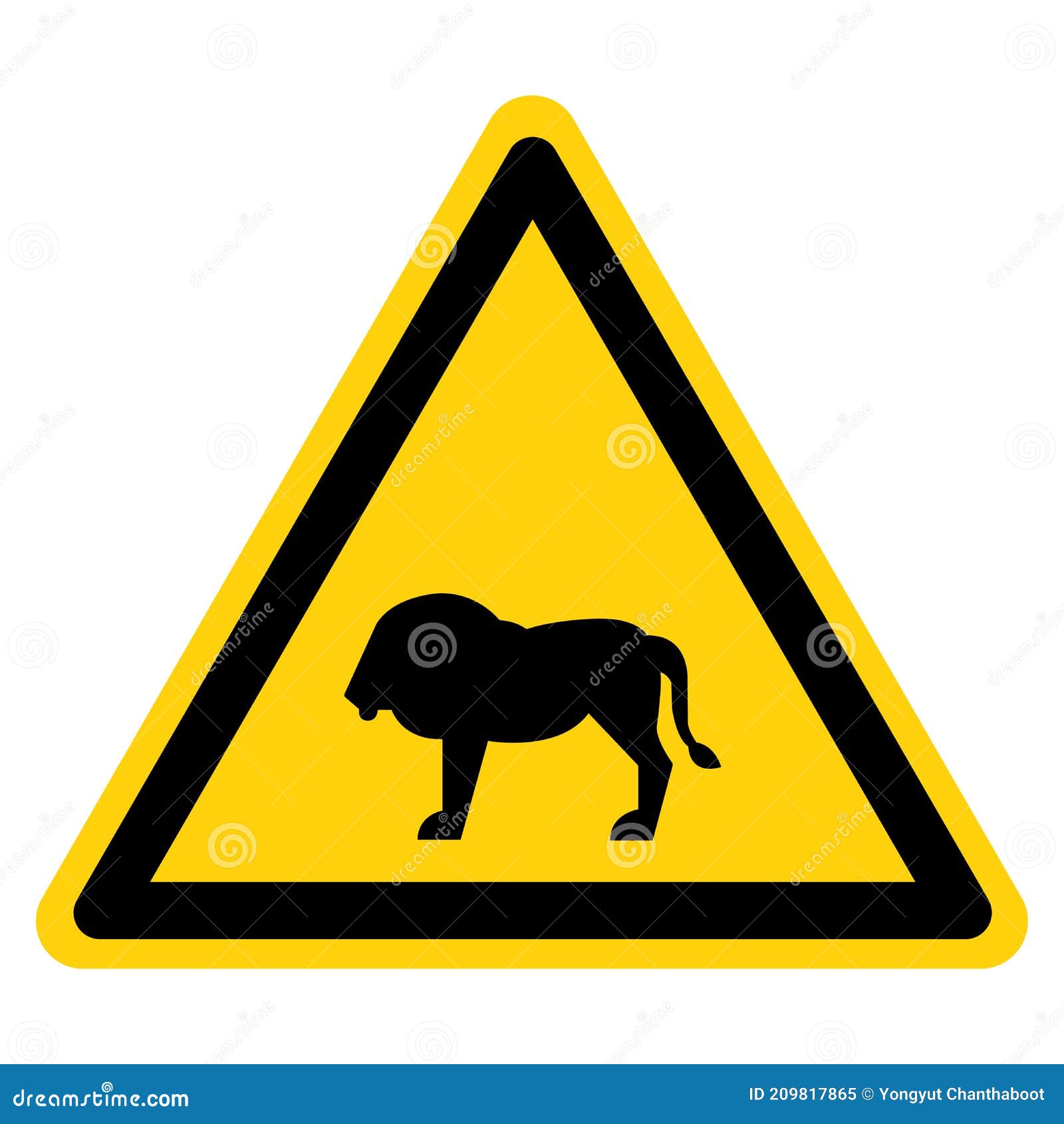 Wild Animals Area Symbol Sign, Vector Illustration, Isolate on White ...