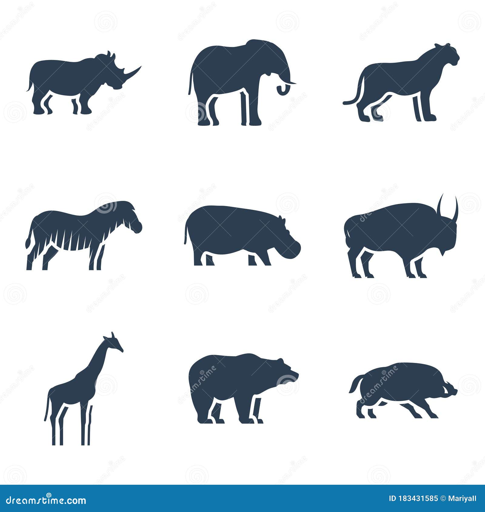 Wild Animals Icon. Vector Illustration. Vector Symbols Stock Vector ...