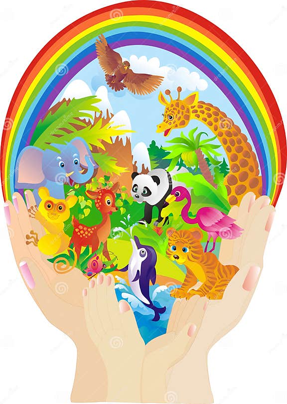 Wild Animals. Protection of Nature. Vector Stock Vector - Illustration ...