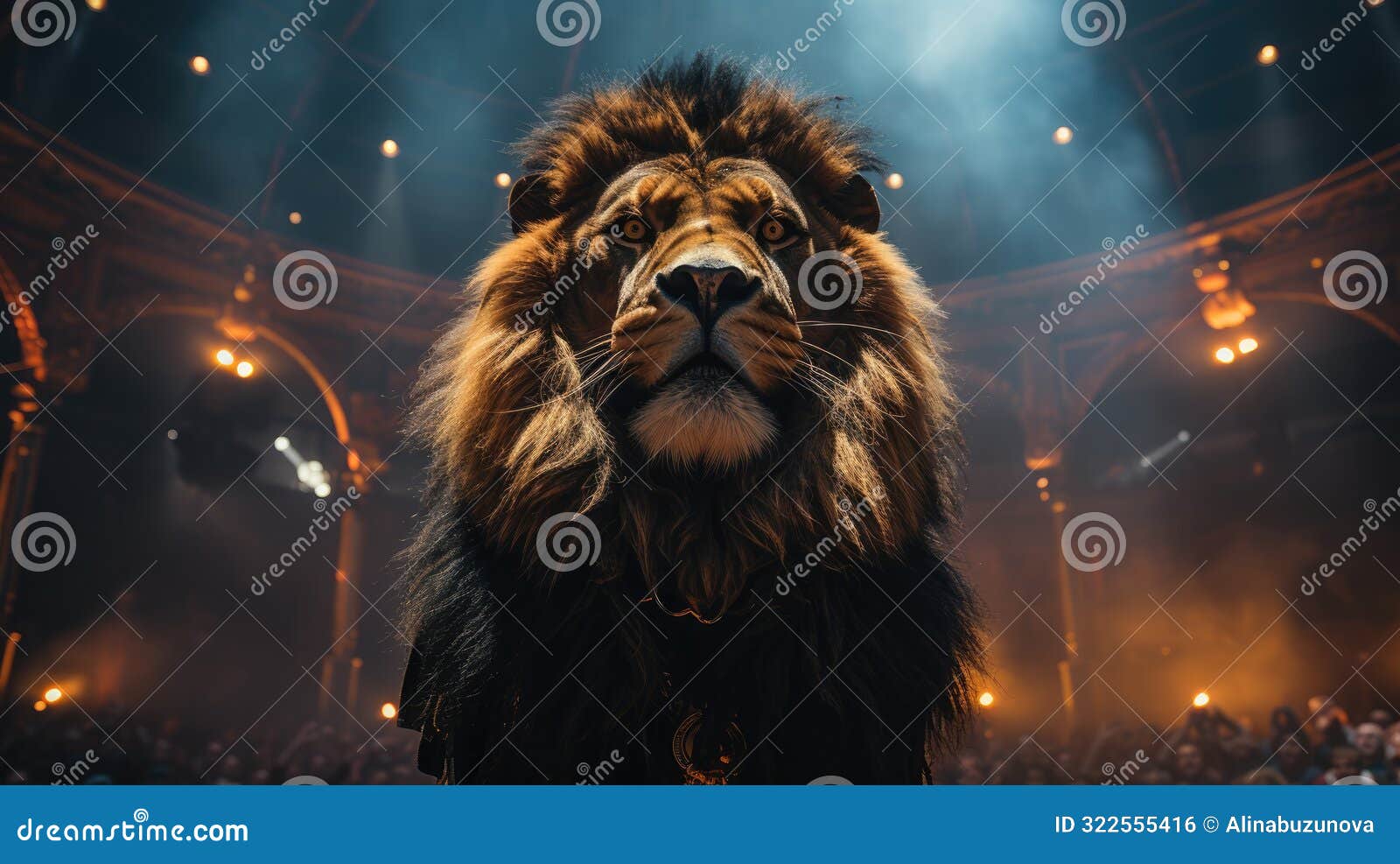 Wild Animals Show in Circus. Stock Photo - Image of artists, tiger ...