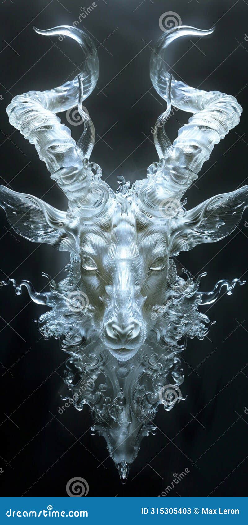 Baphomet, Goat Headed Demon With A Red Pentagram On The Forehead - Head ...