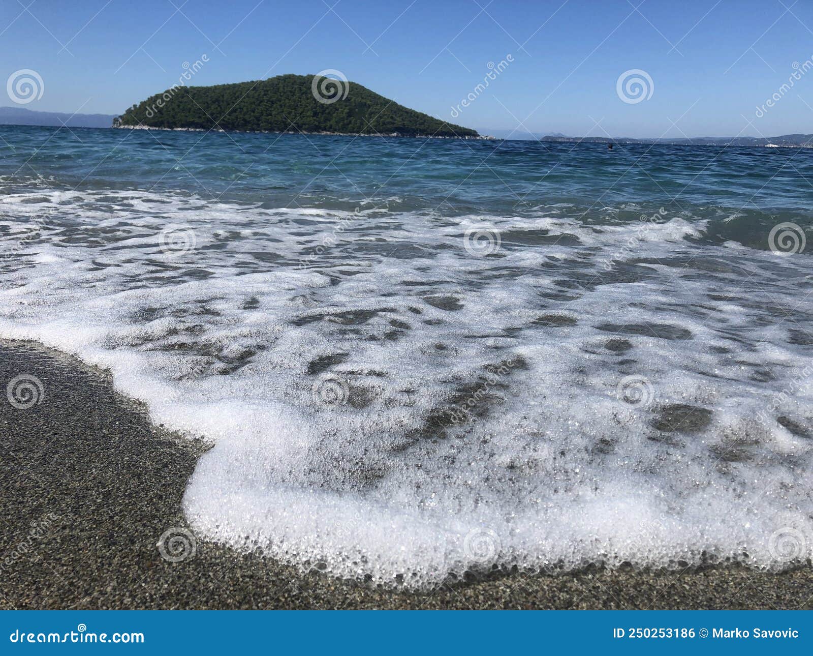 Wild Beach in Greece with Clear Water Stock Photo - Image of mudflat ...