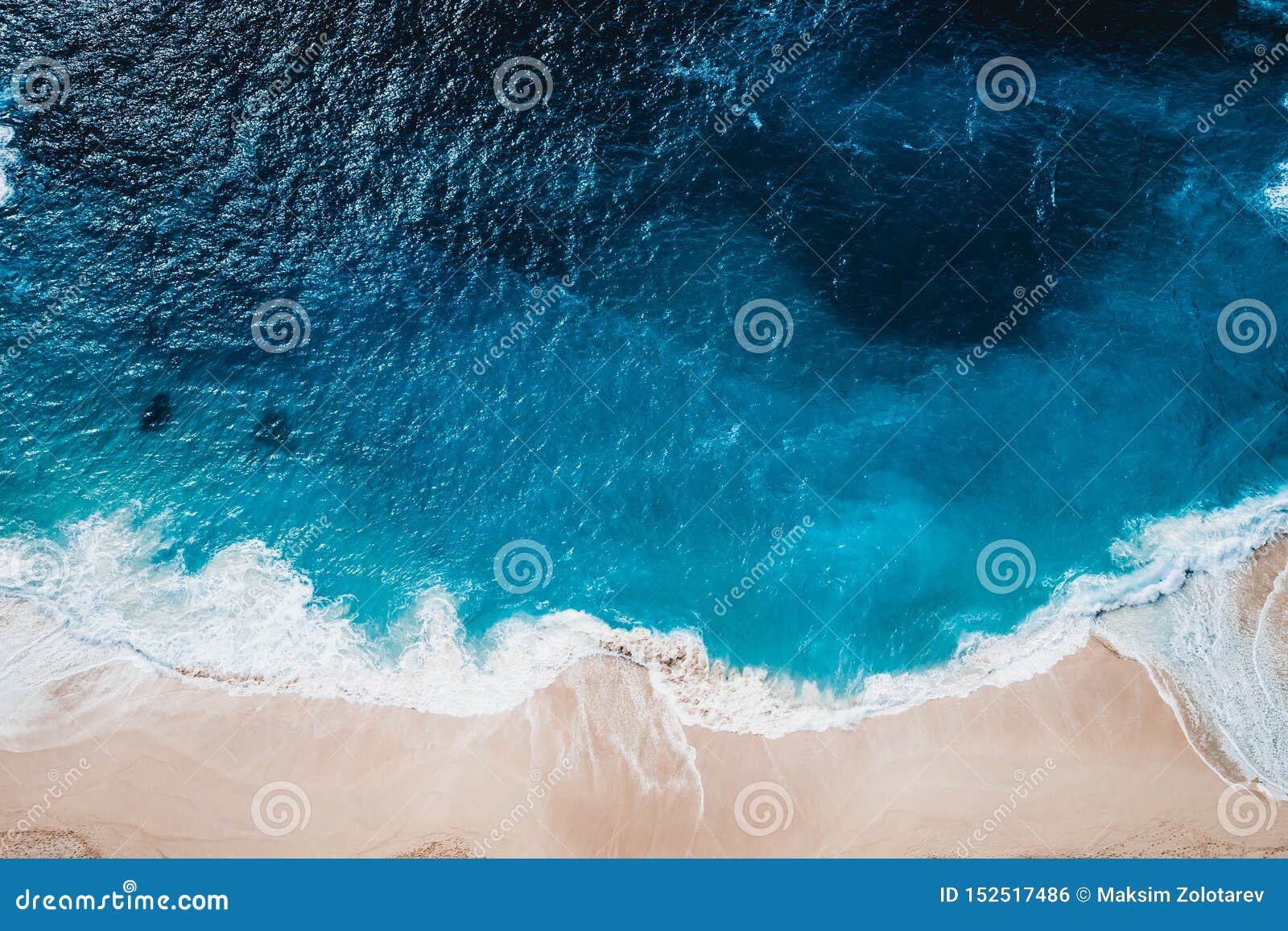 Wild Beach, Top View, Waves Stock Photo - Image of summer, background ...