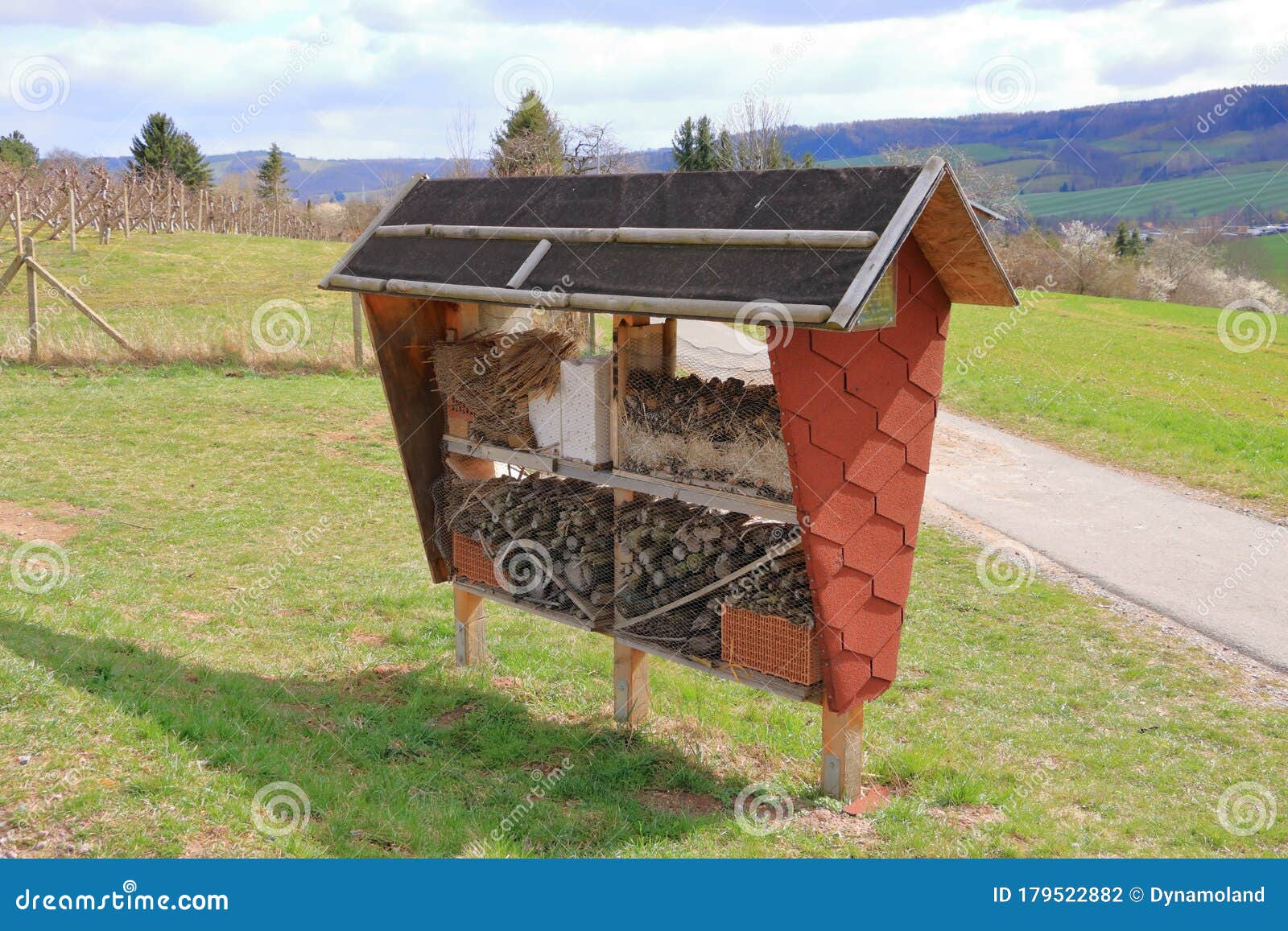Wild Bee and Insect Shelter Hotel Stock Photo - Image of holes ...