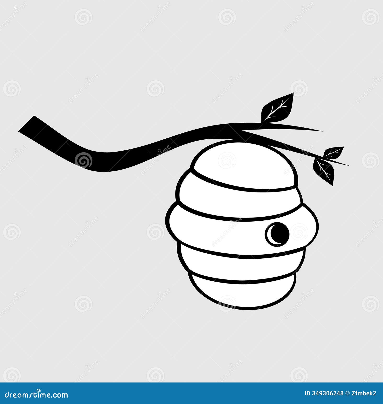 Wild Beehive Icon. Vector Illustration Stock Vector - Illustration of ...