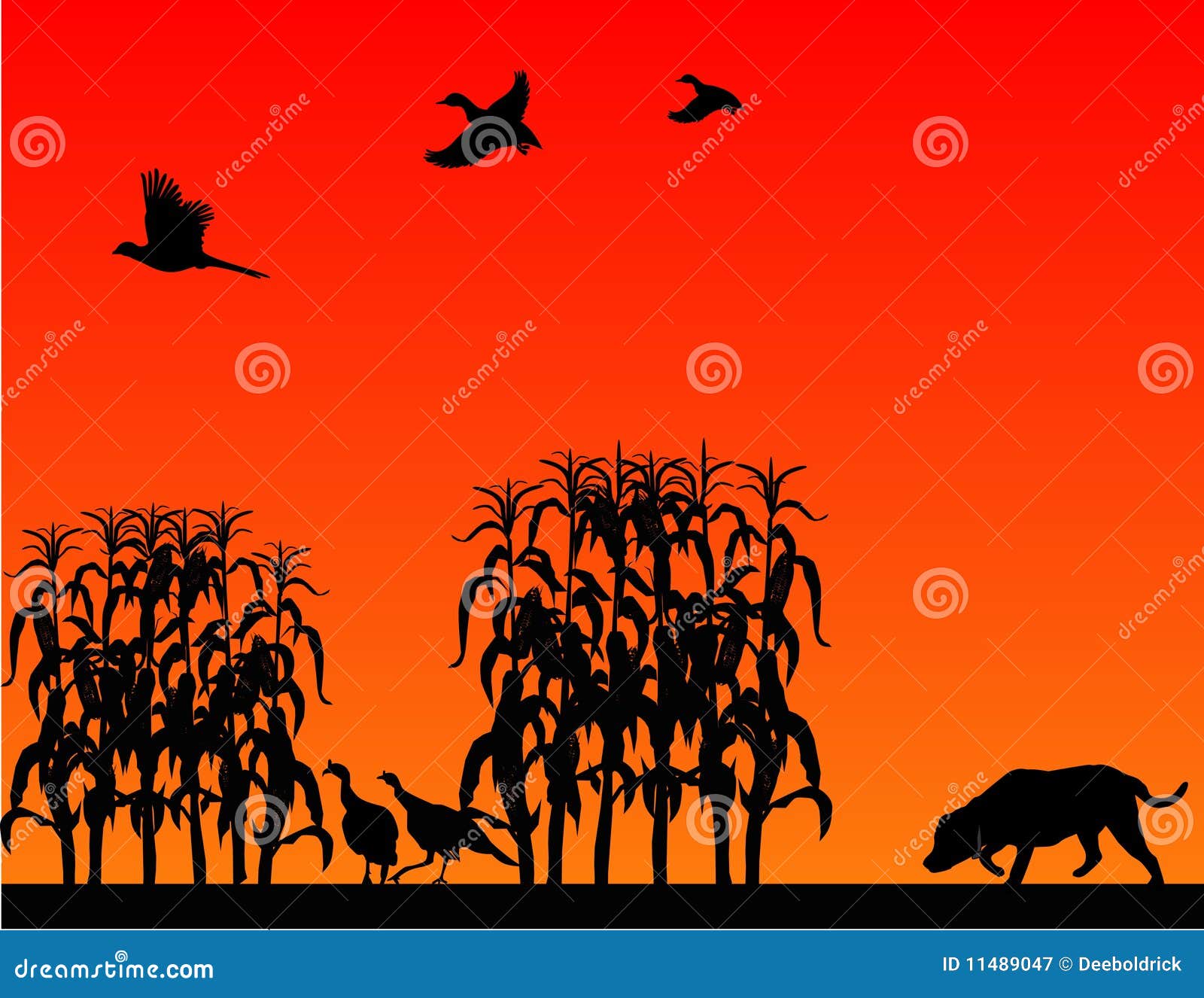 Wild Bird hunt.. stock vector. Illustration of head, night - 11489047