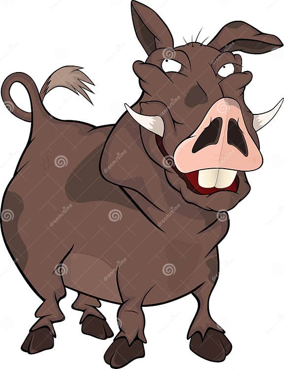 Wild boar.Cartoon stock vector. Illustration of food - 19398194