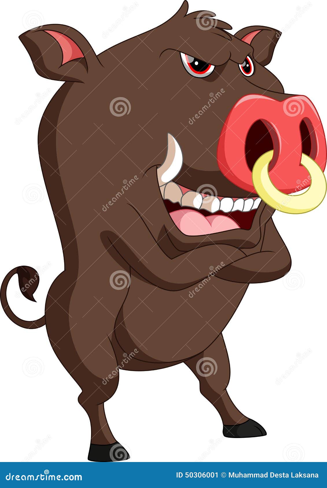 Wild boar cartoon stock illustration. Illustration of boar - 50306001