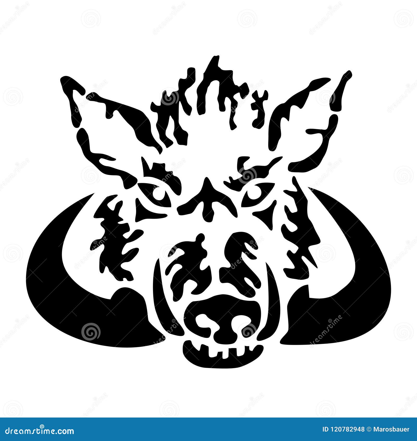 Wild Boar Head Illustration Stock Vector - Illustration of danger ...