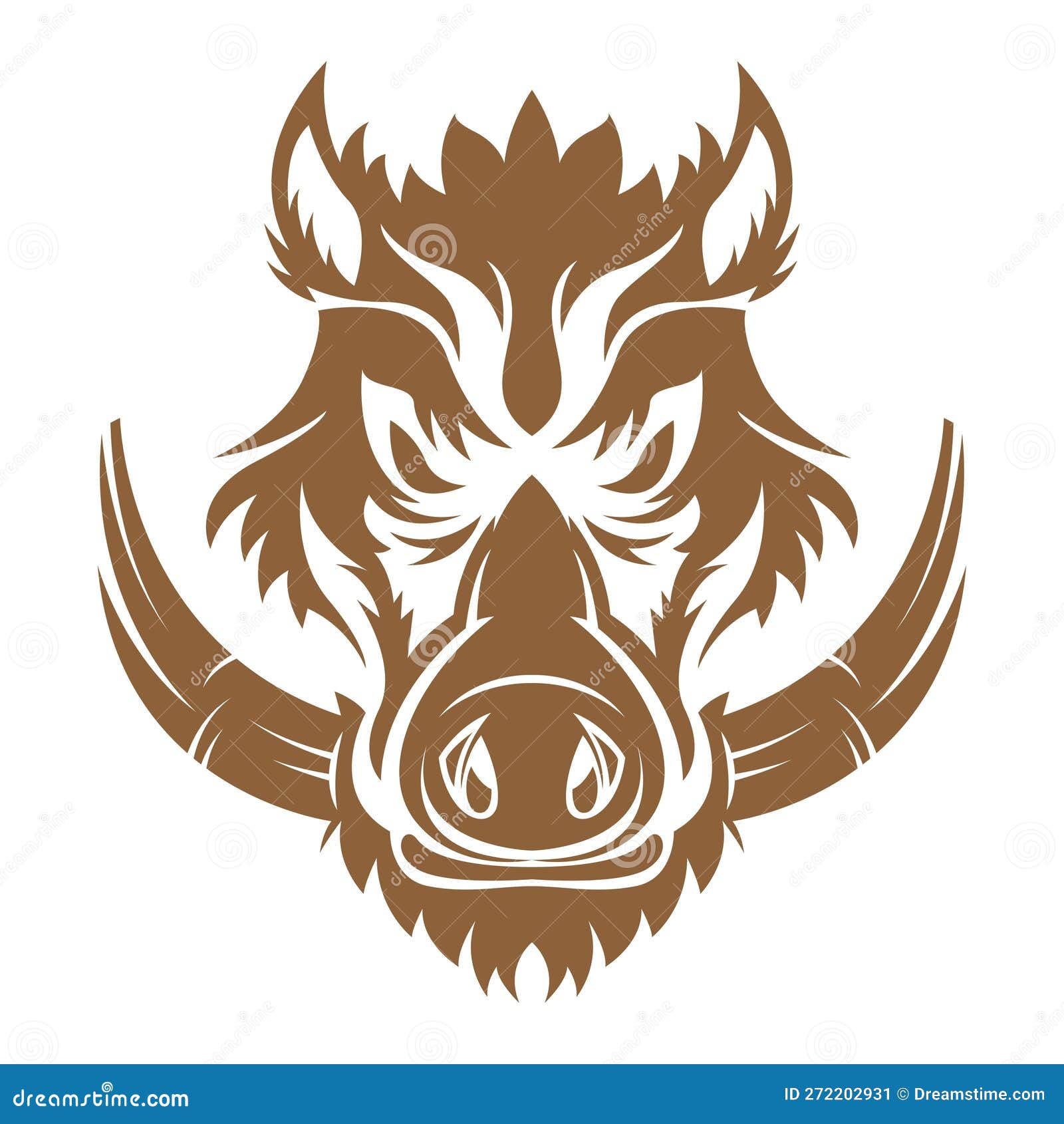 Wild Boar logo icon design stock vector. Illustration of brown - 272202931